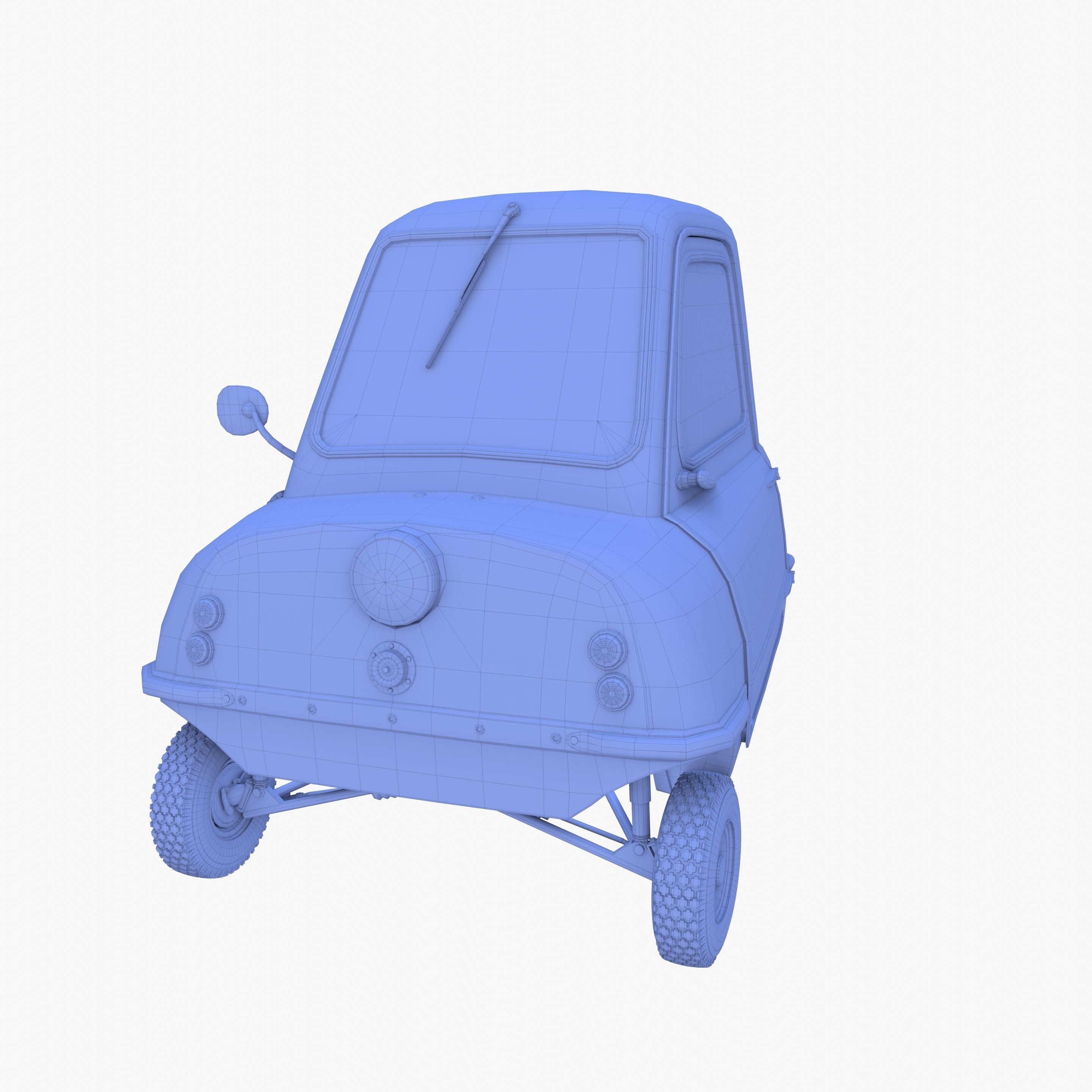 Peel P50 Blue with chassis 3D model | CGTrader