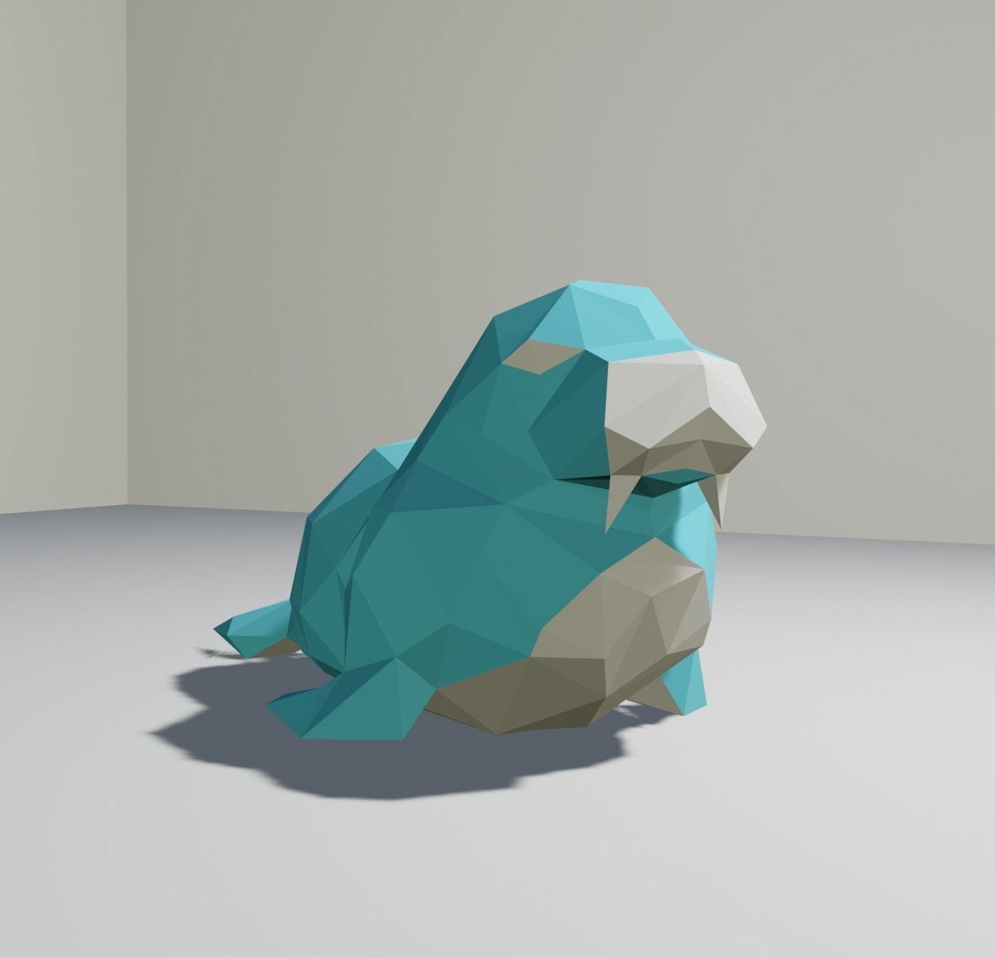 3D model Low-poly Walrus Papercraft VR / AR / low-poly | CGTrader