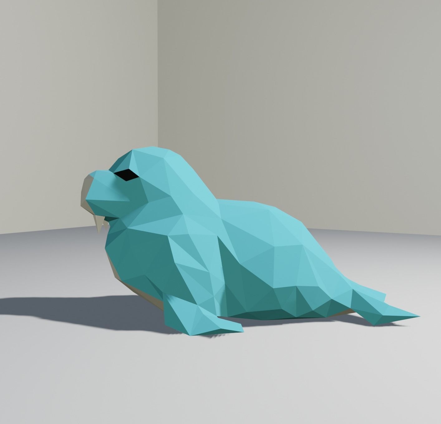 3D model Low-poly Walrus Papercraft VR / AR / low-poly | CGTrader