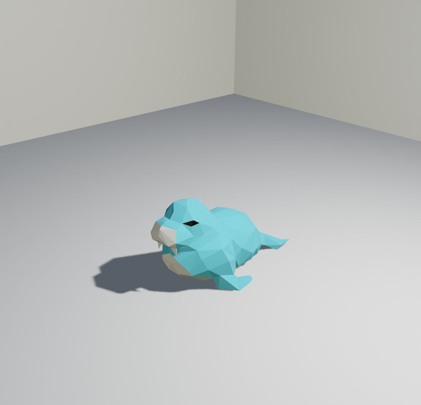 3D model Low-poly Walrus Papercraft VR / AR / low-poly | CGTrader