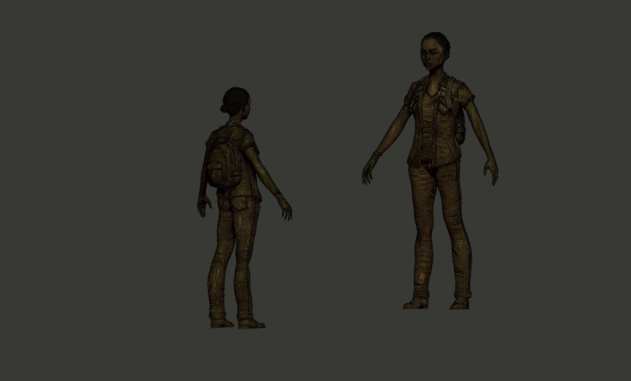 Riley woman wearing backpack 3D model 3D printable | CGTrader