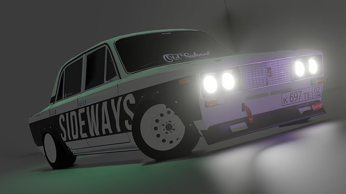 Russian car vaz 2106 Tuning and decals 3D model | CGTrader