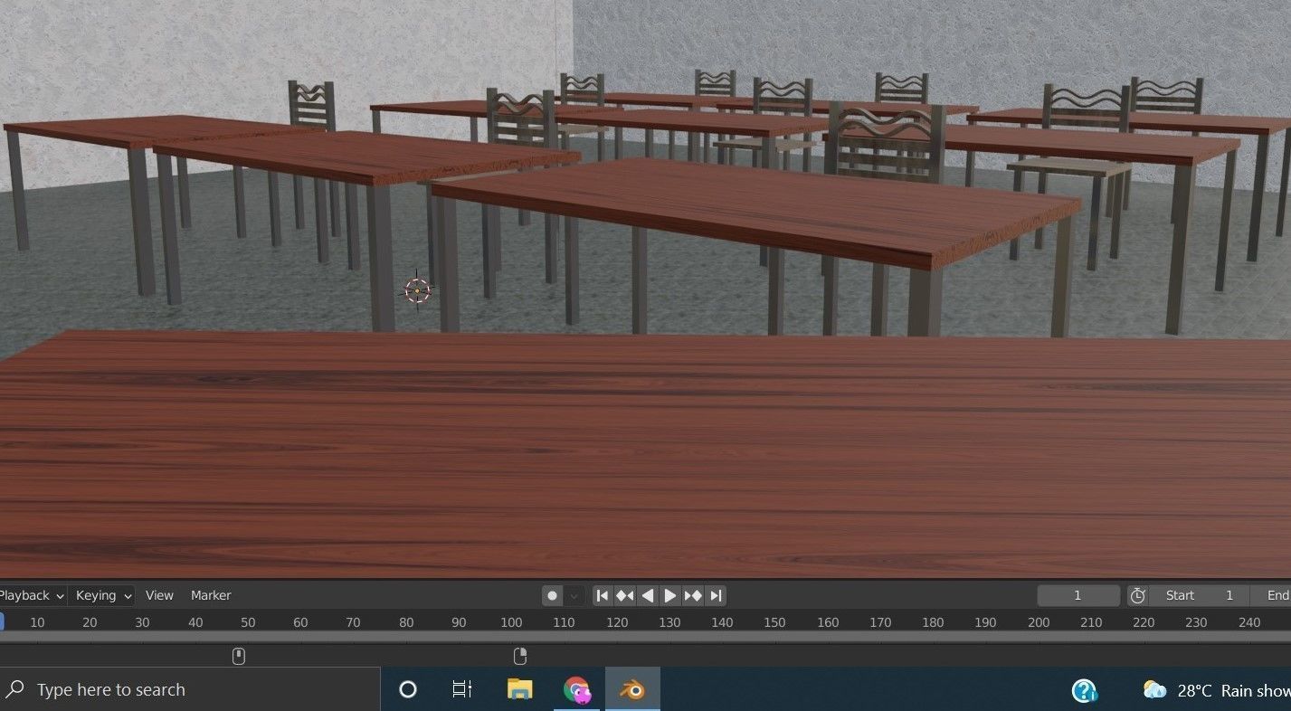 Thematic Lighting Classroom Scene in blender free 3D model | CGTrader
