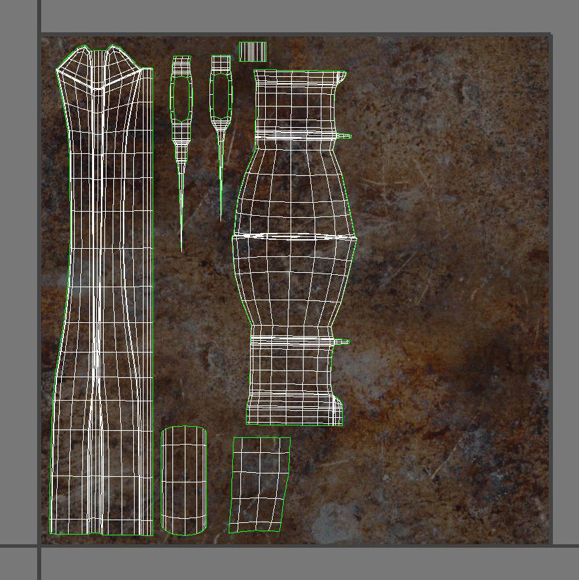 3D model Rust Axe Post Apoc PBR low-poly 3d model game ready VR / AR ...