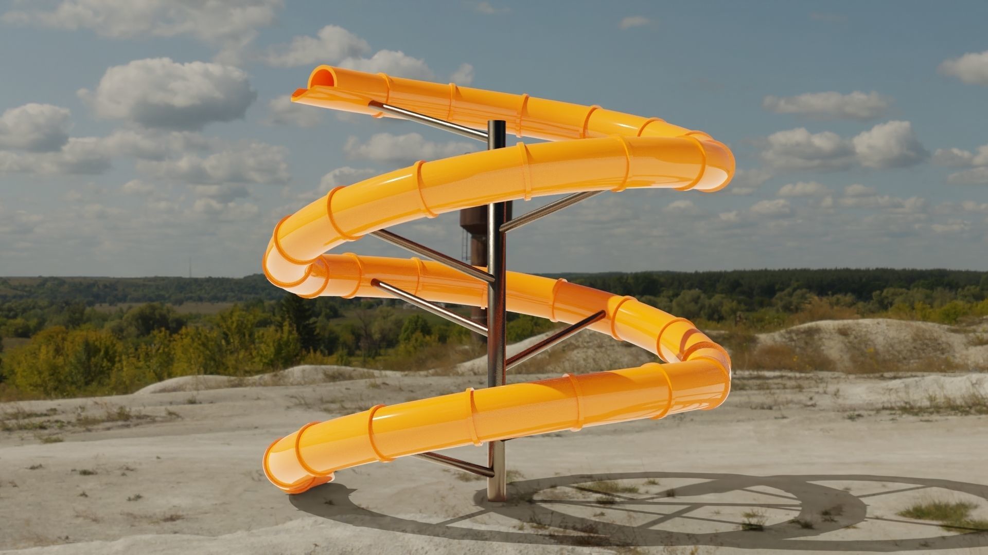 3D model Water Slide VR / AR / low-poly | CGTrader