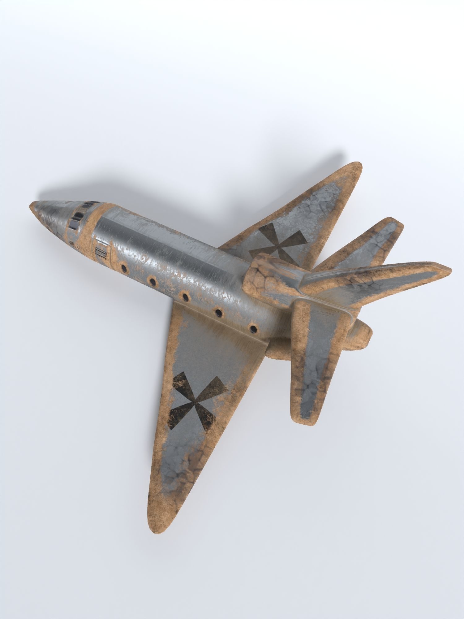 3D model A rusty abandoned plane VR / AR / low-poly | CGTrader