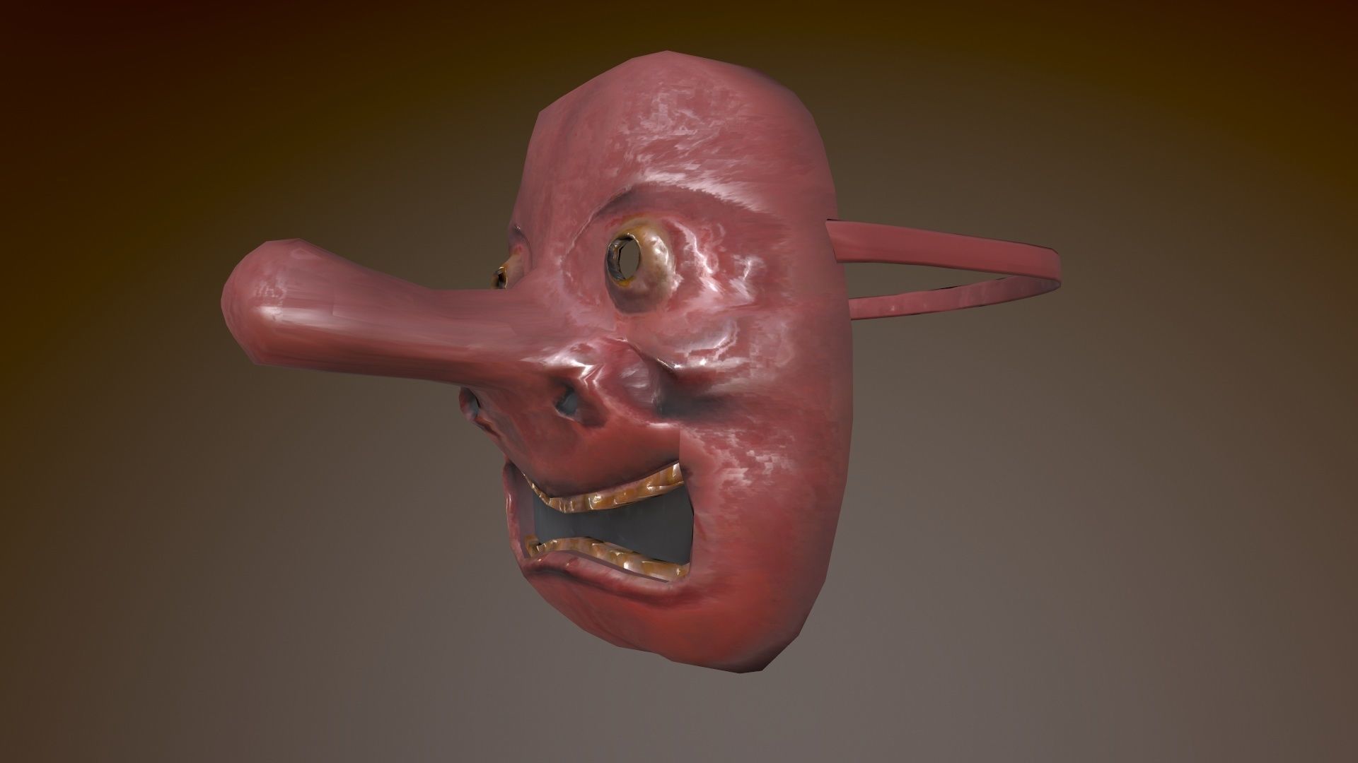 3D model Tengu japanese mask VR / AR / low-poly | CGTrader