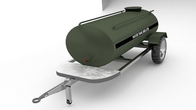 3d Model Water Tank Trailer Vr Ar Low Poly Cgtrader