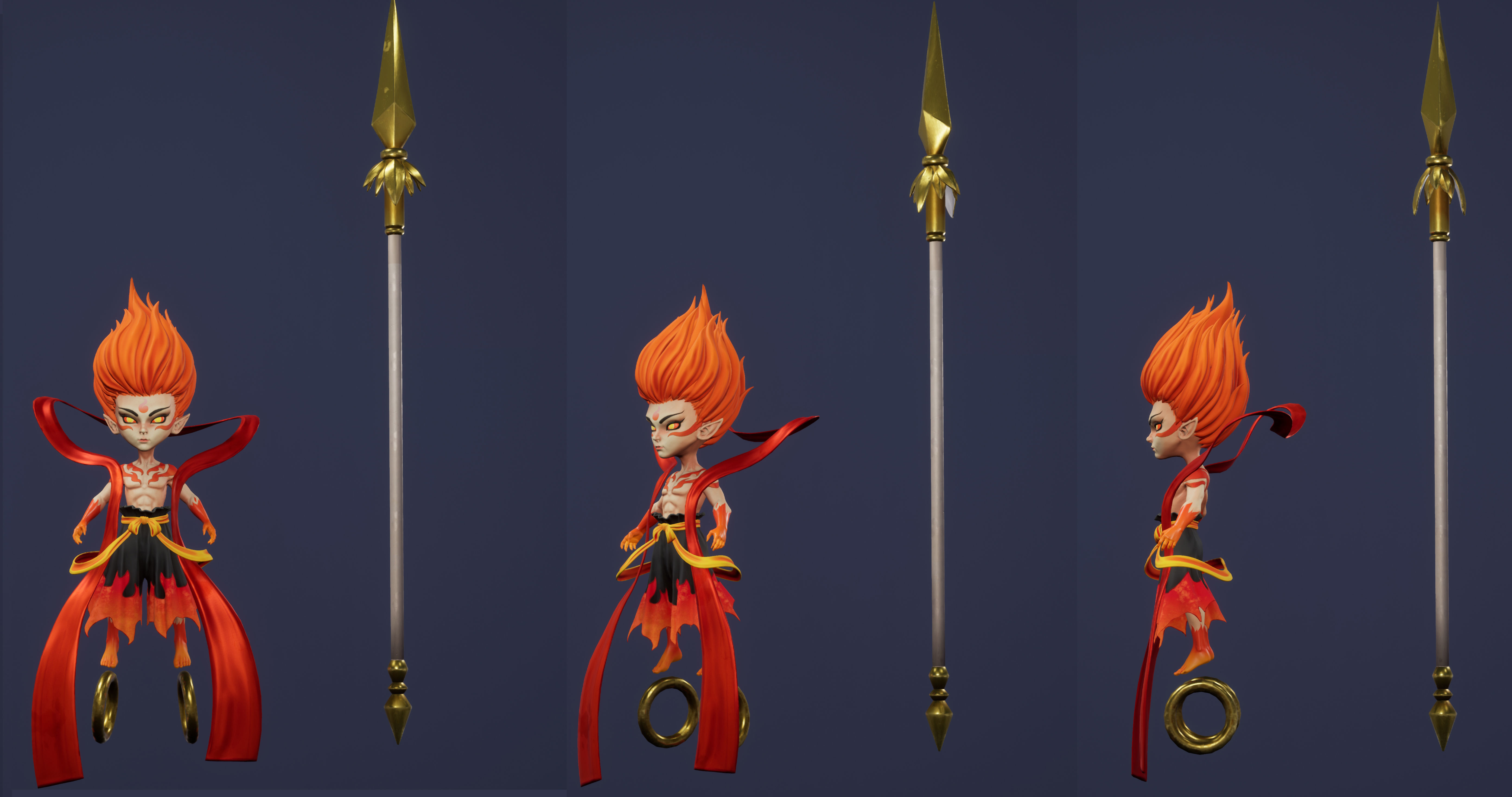 3D model nezha character VR / AR / low-poly | CGTrader