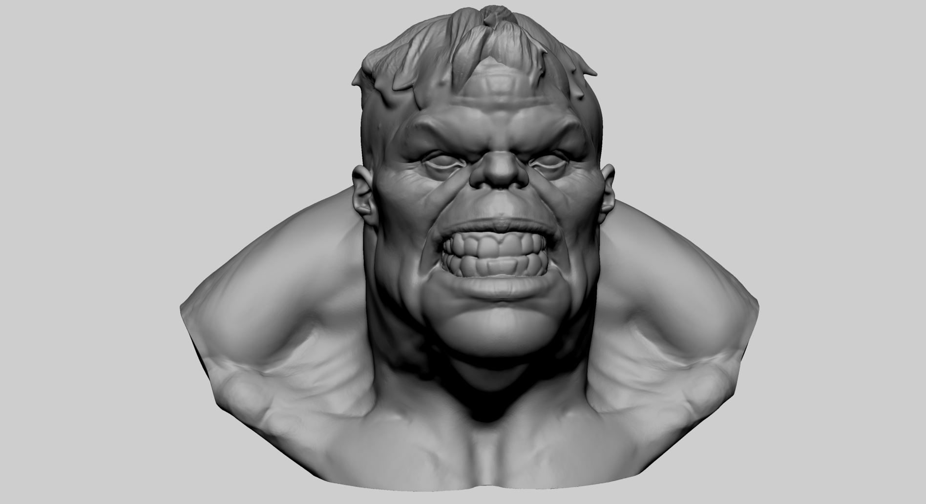 Hulk Bust v2 3D model 3D printable | CGTrader