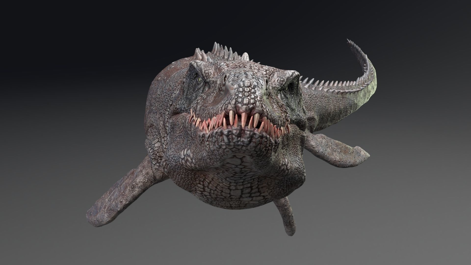 3D model Dinosaur Mosasaurus - Sea Monster Series 4 VR / AR / low-poly ...