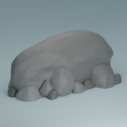 3D model Low poly pack of stones for a game or a 3d project VR / AR ...
