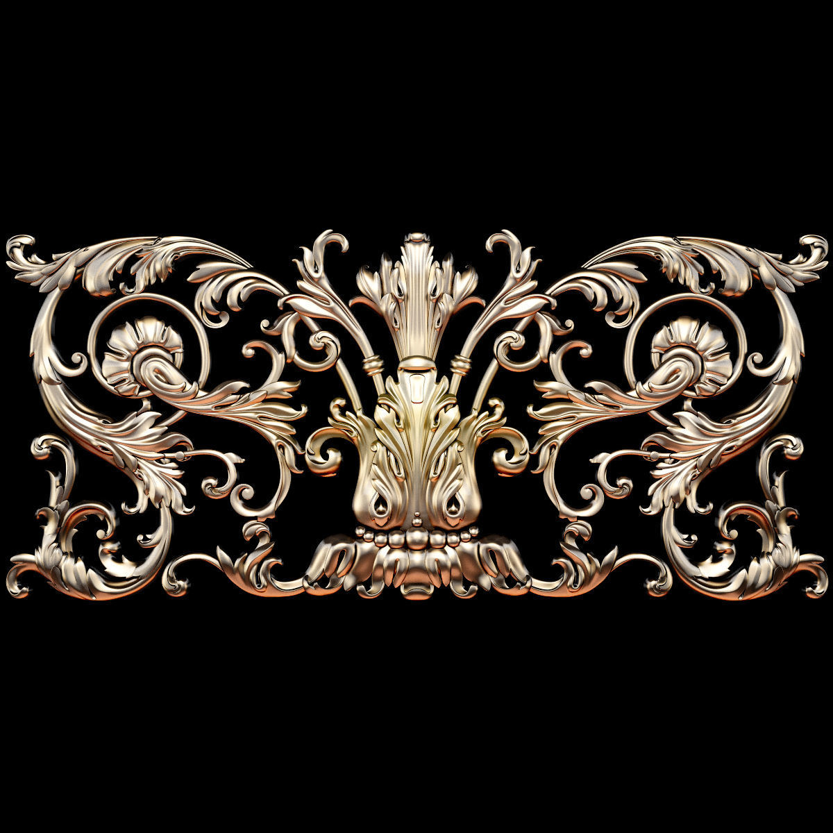 Classic carved decor baroque carving 3D model | CGTrader
