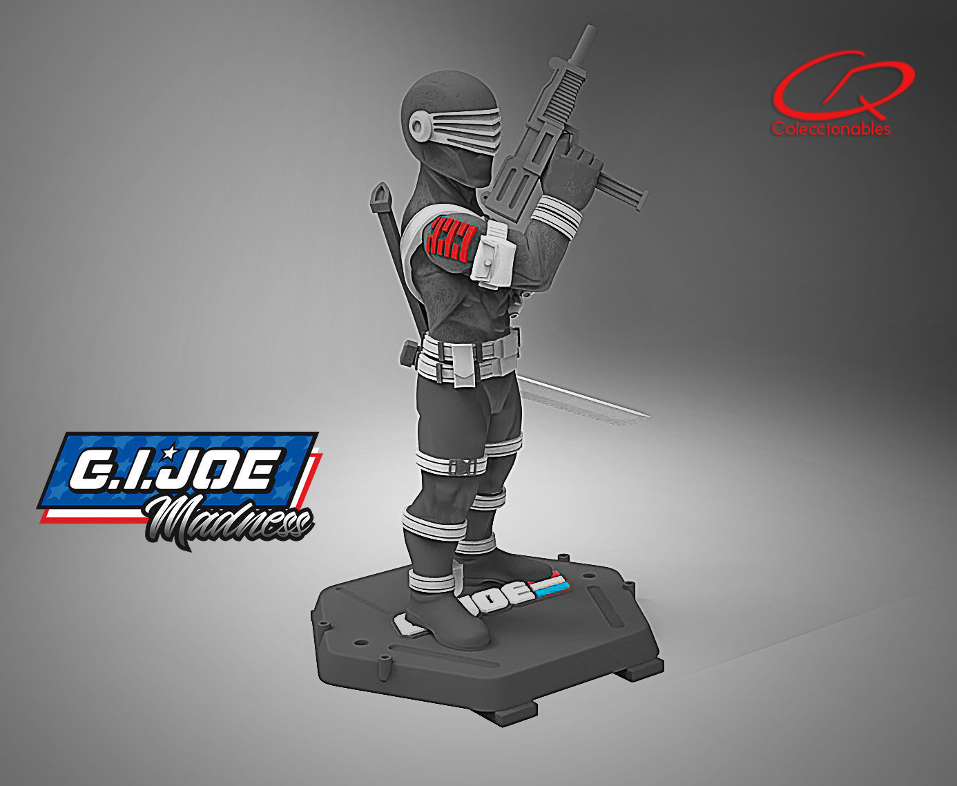GI JOE Character Snake Eyes Full-figure Pose 01 3D model 3D printable ...