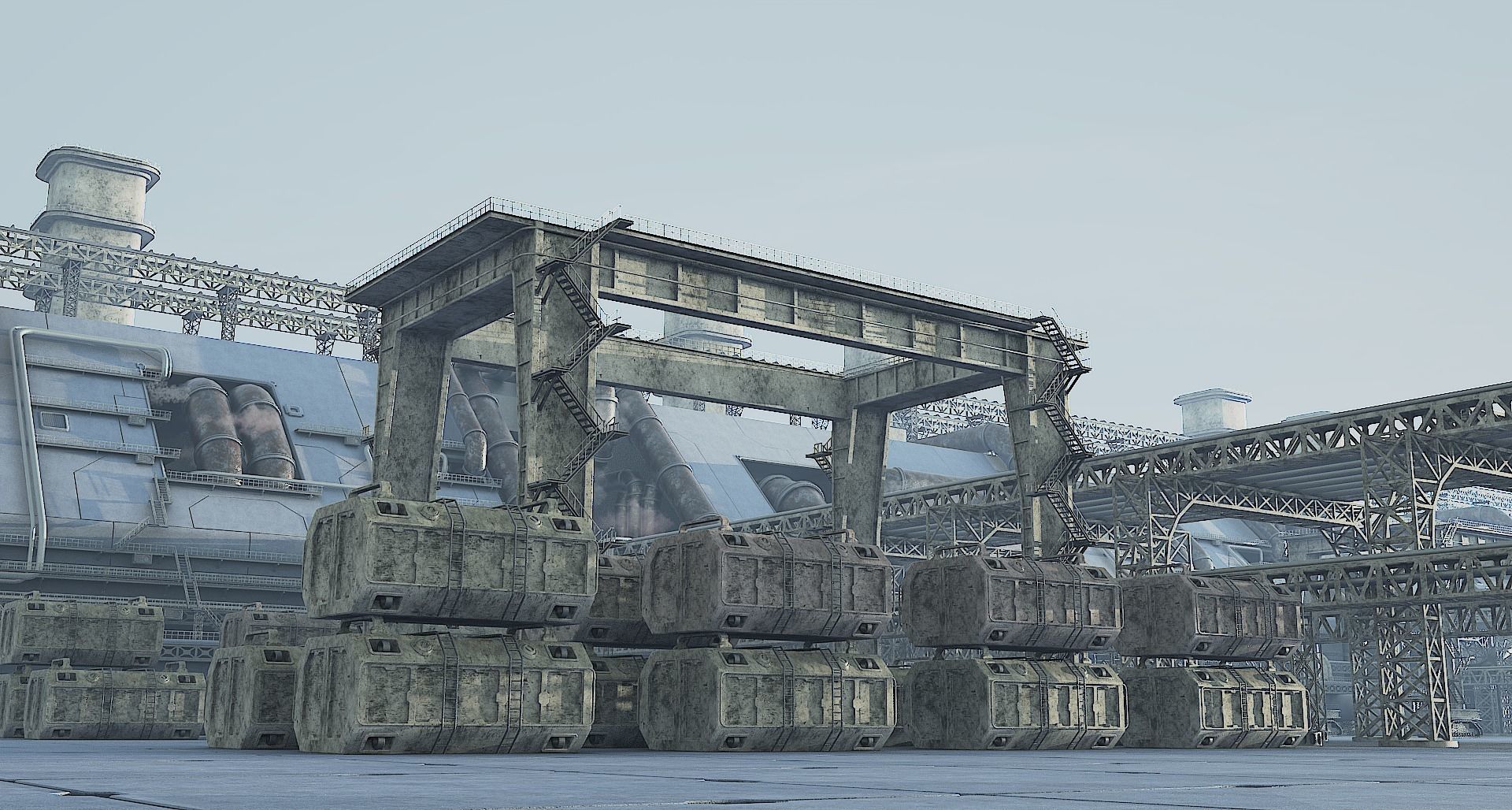 scifi factory 3D model | CGTrader