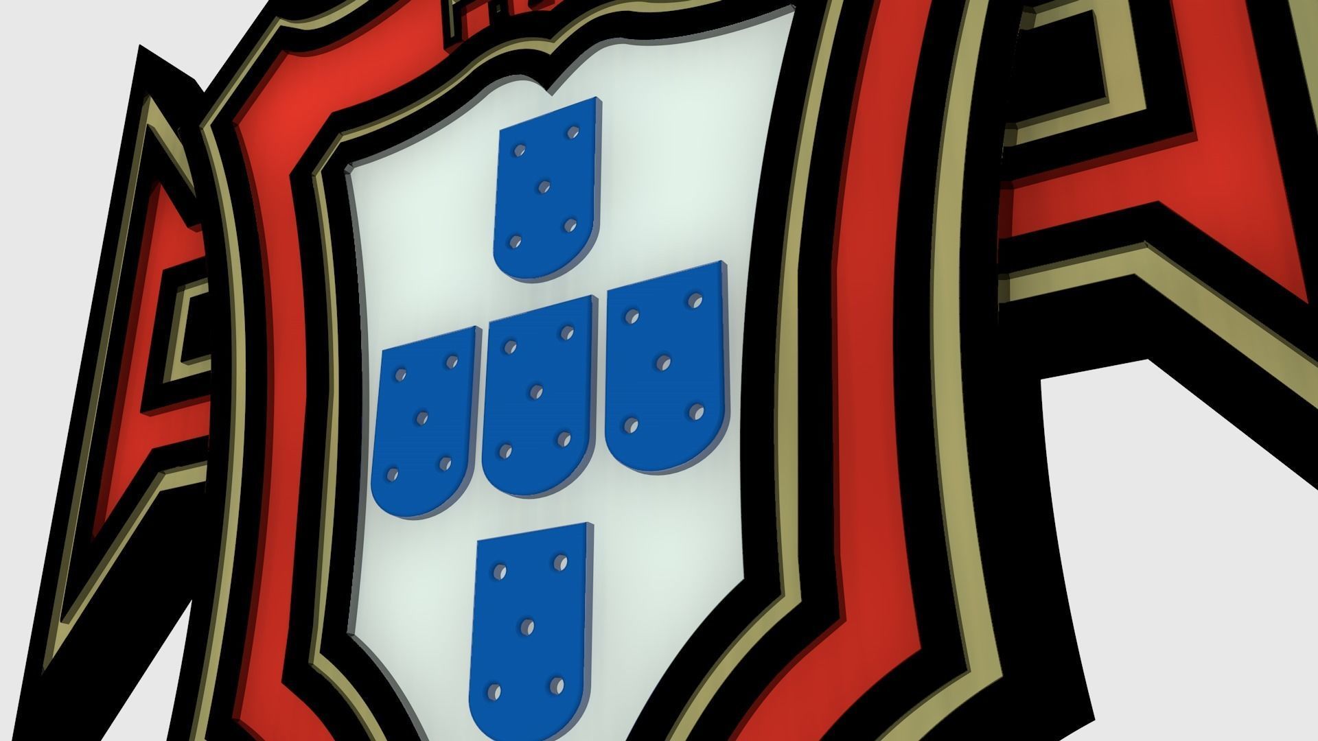 Federacao Portuguesa Futebol Logo 3D model | CGTrader
