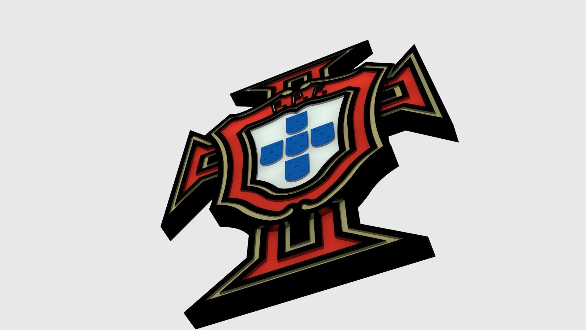Federacao Portuguesa Futebol Logo 3D model | CGTrader