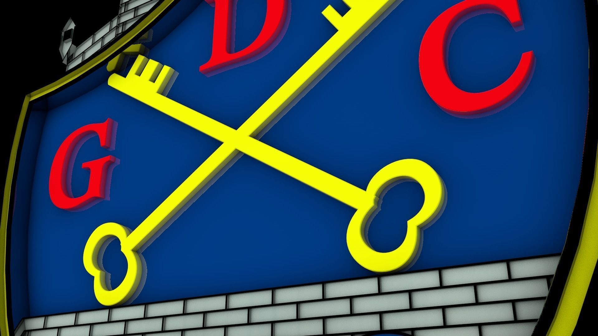 Desportivo Chaves Logo 3D model | CGTrader