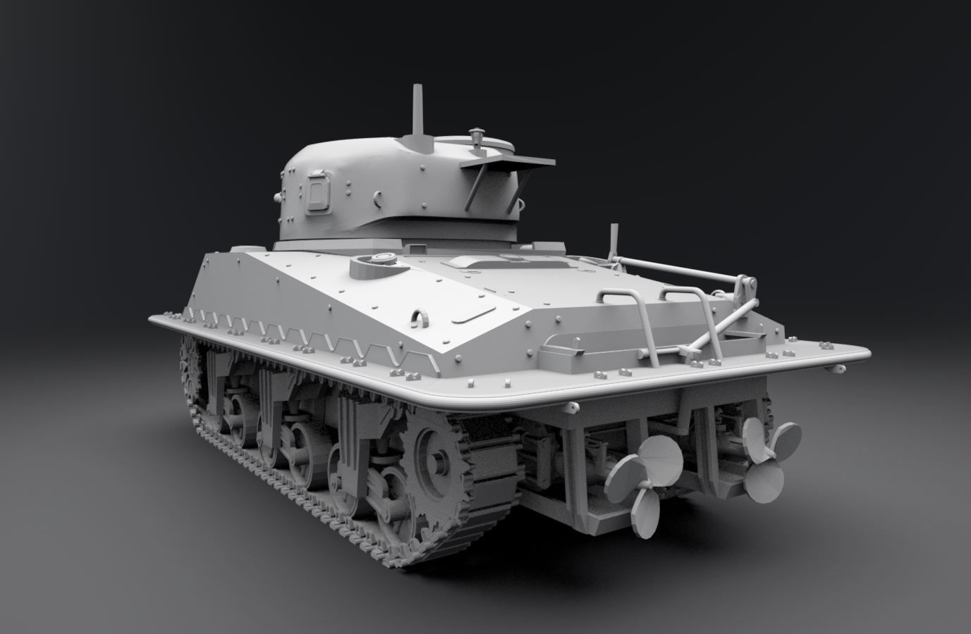 Sherman Duplex Drive Scale Model 3D model 3D printable | CGTrader