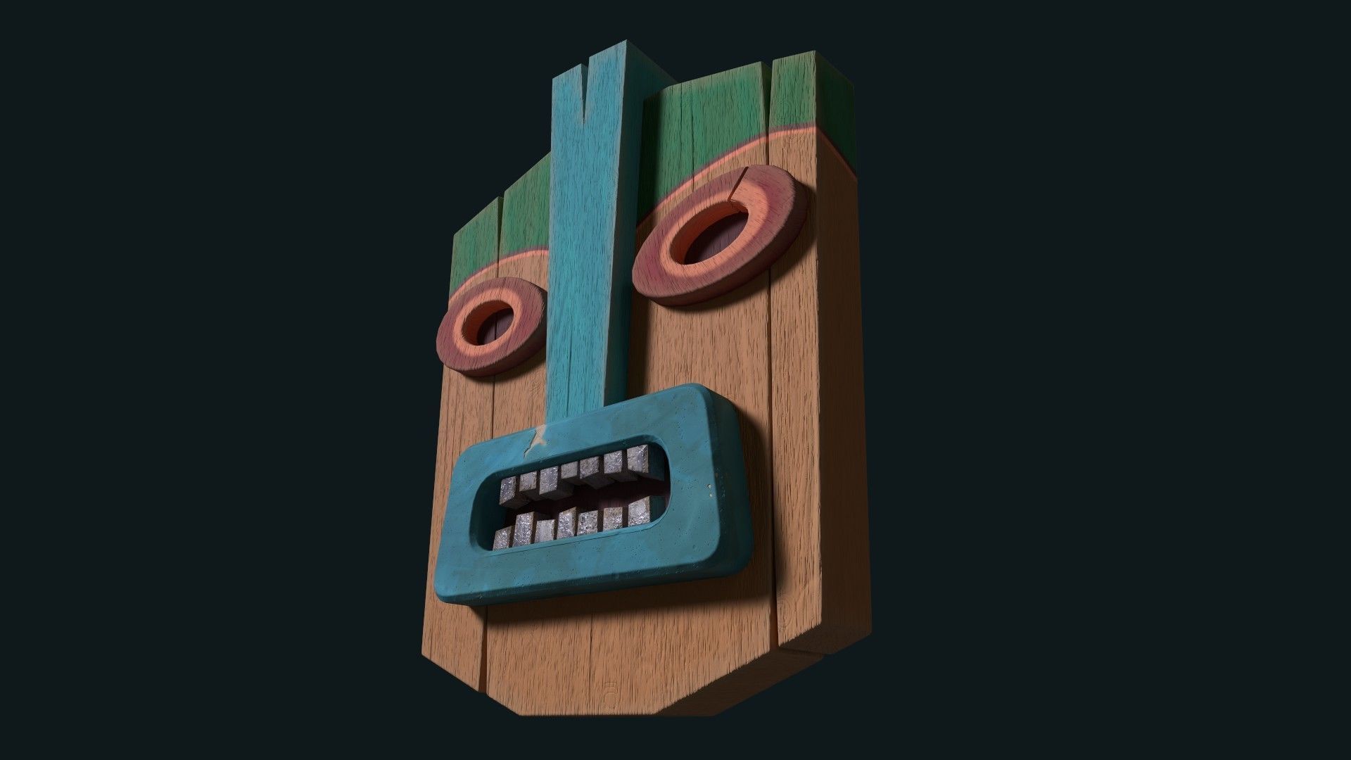 3D model Stylized Hand-Painted Tiki Mask VR / AR / low-poly | CGTrader