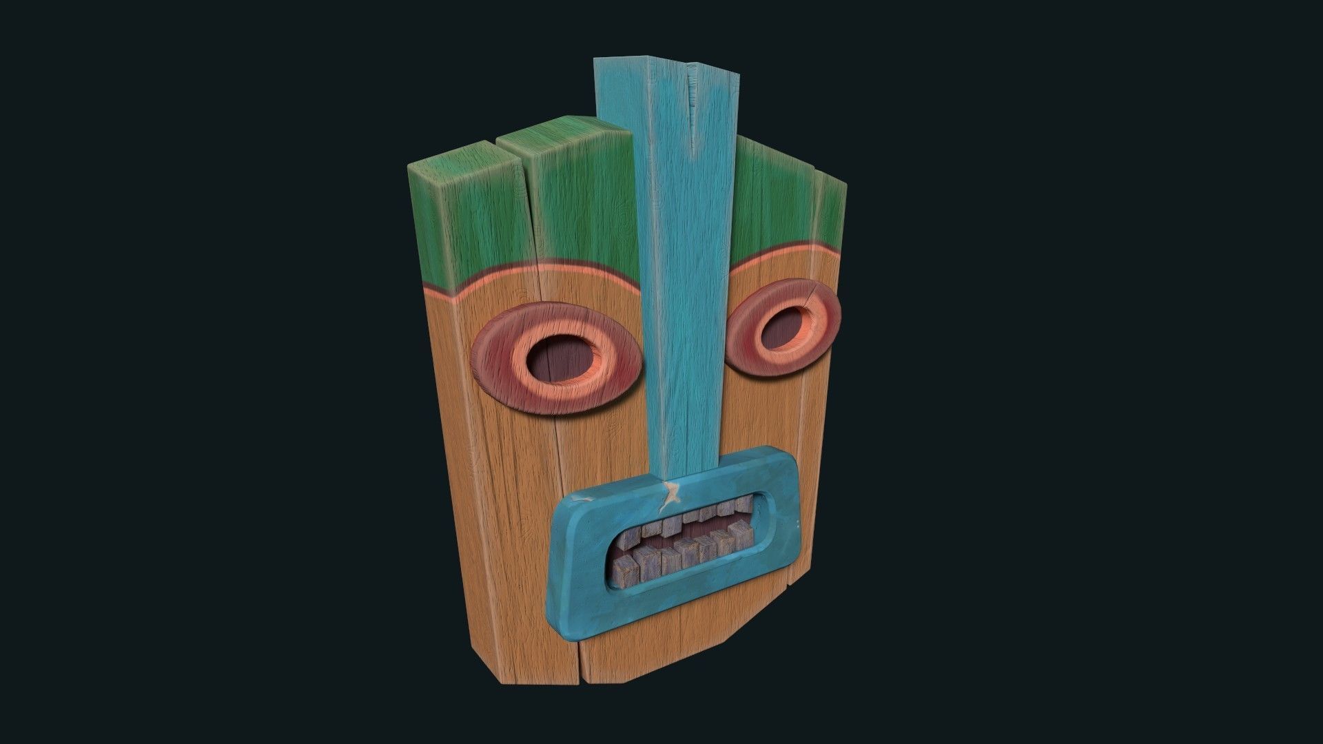 3D model Stylized Hand-Painted Tiki Mask VR / AR / low-poly | CGTrader