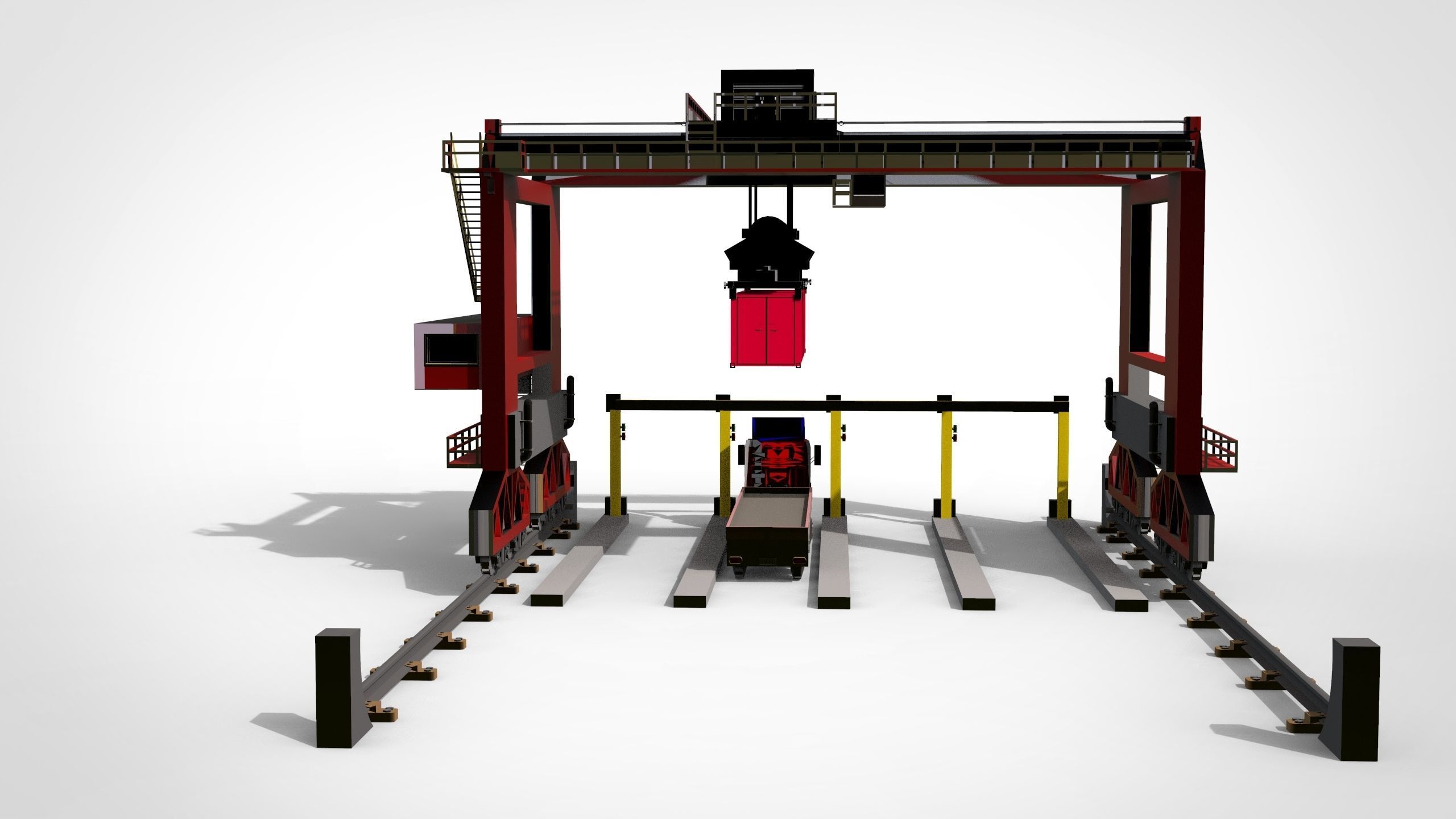 Overhead crane 3D model | CGTrader