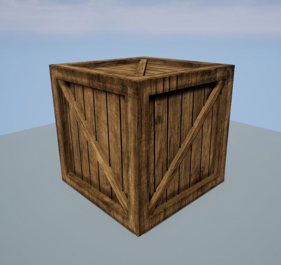Wooden Crate Game Ready free VR / AR / low-poly 3D model | CGTrader