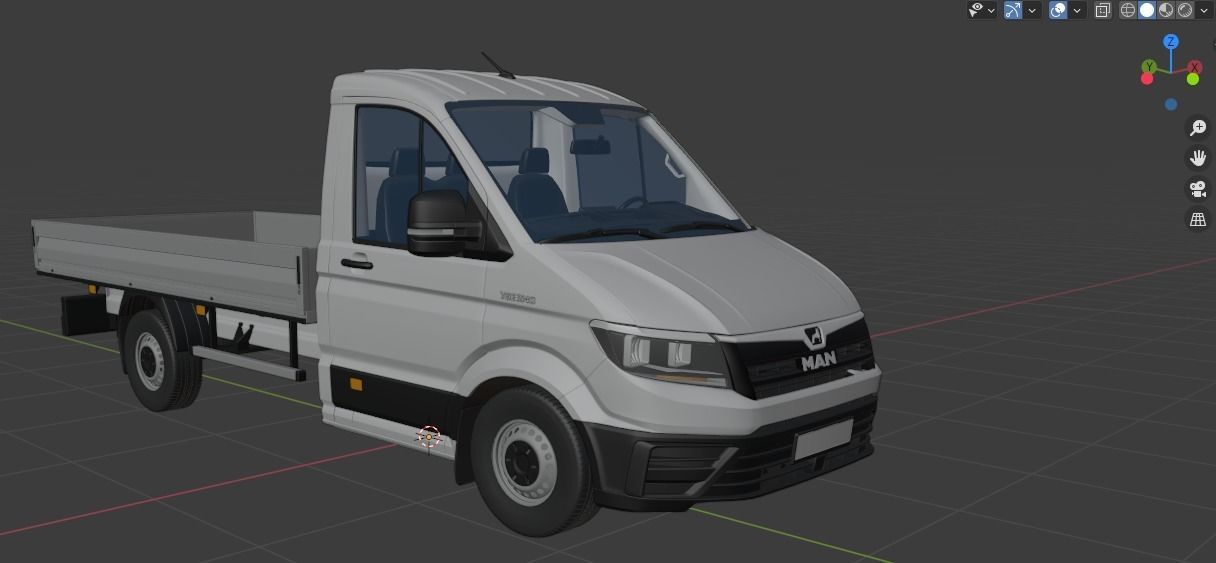 MAN TGE Flatbed Truck 3D model | CGTrader