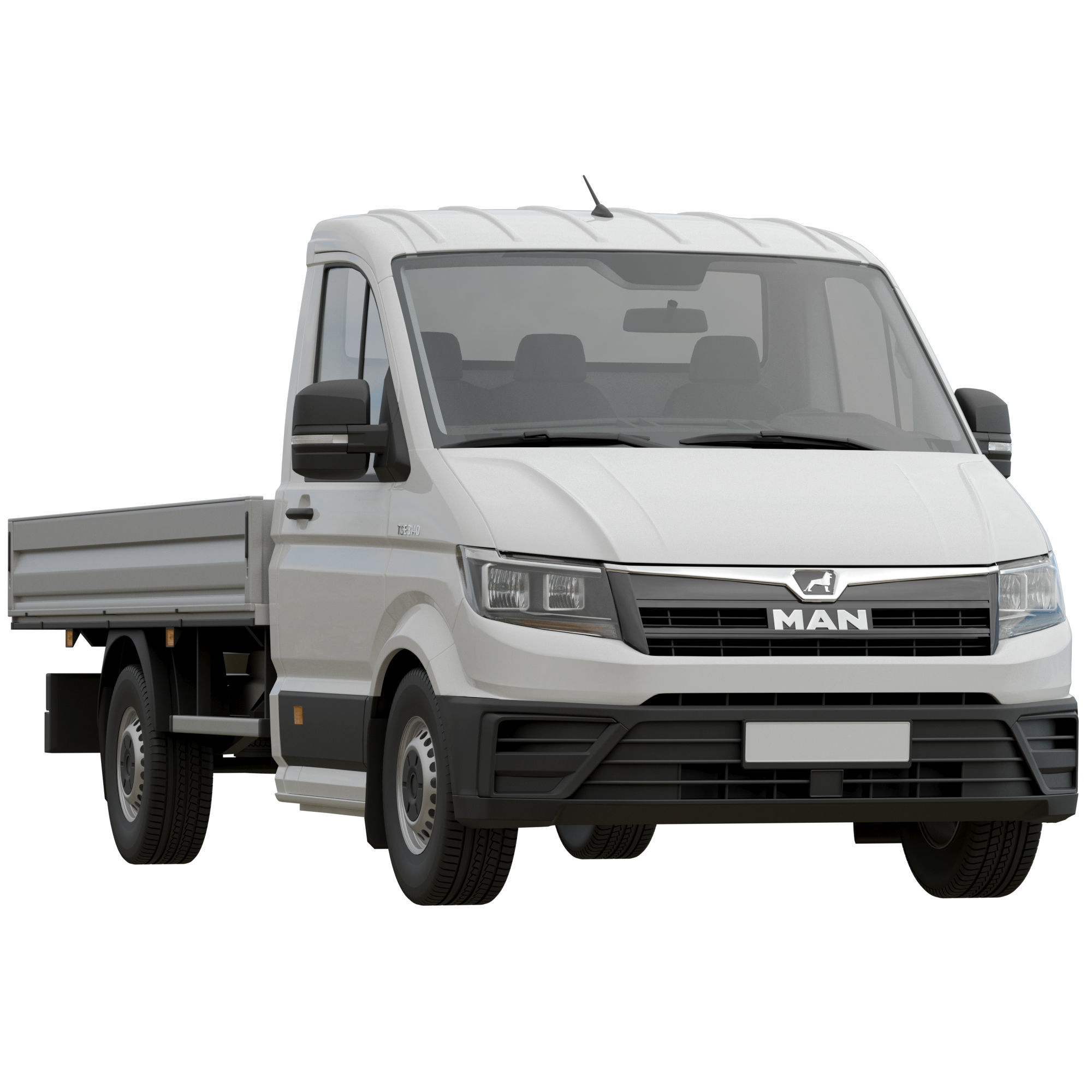 MAN TGE Flatbed Truck 3D model | CGTrader