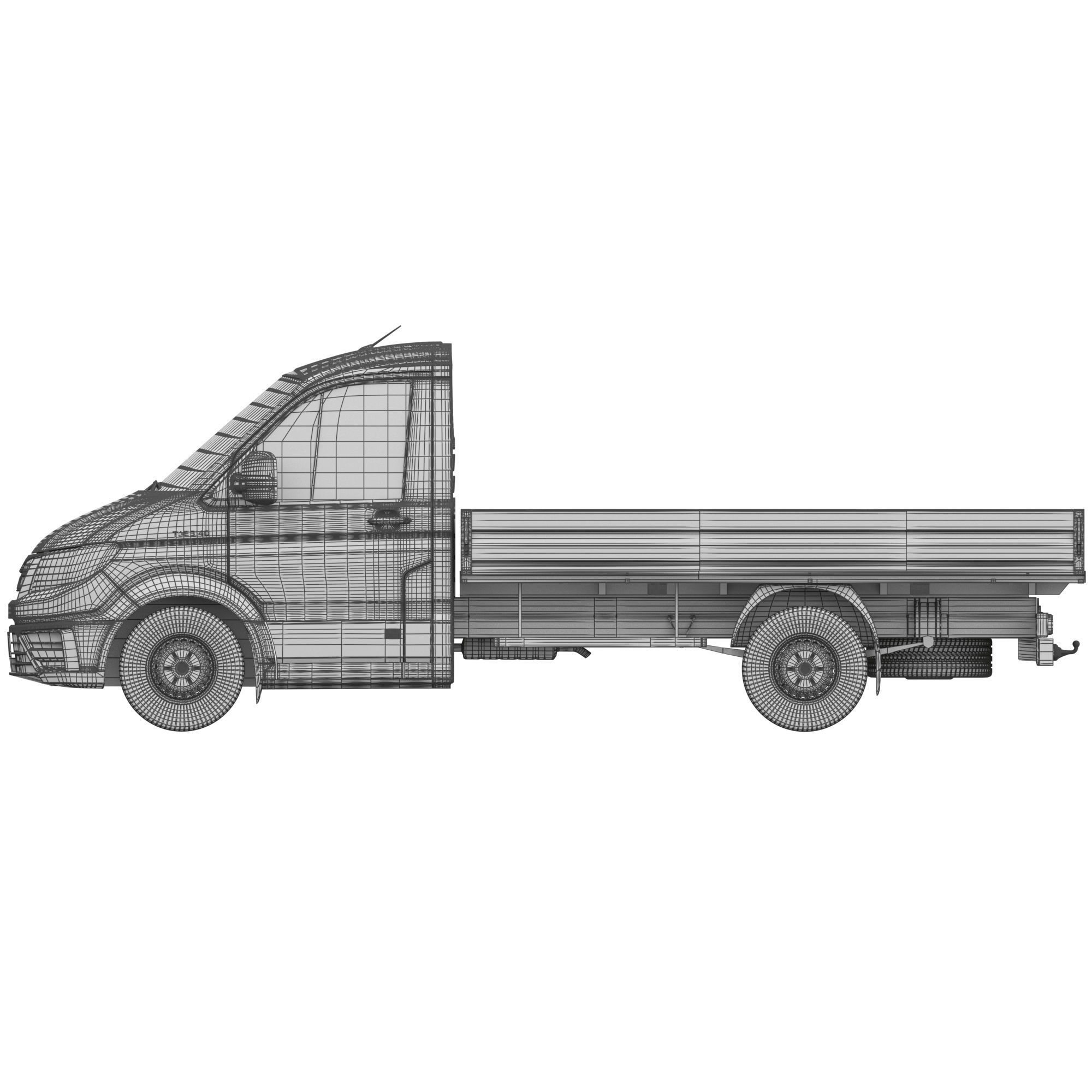 MAN TGE Flatbed Truck 3D model | CGTrader