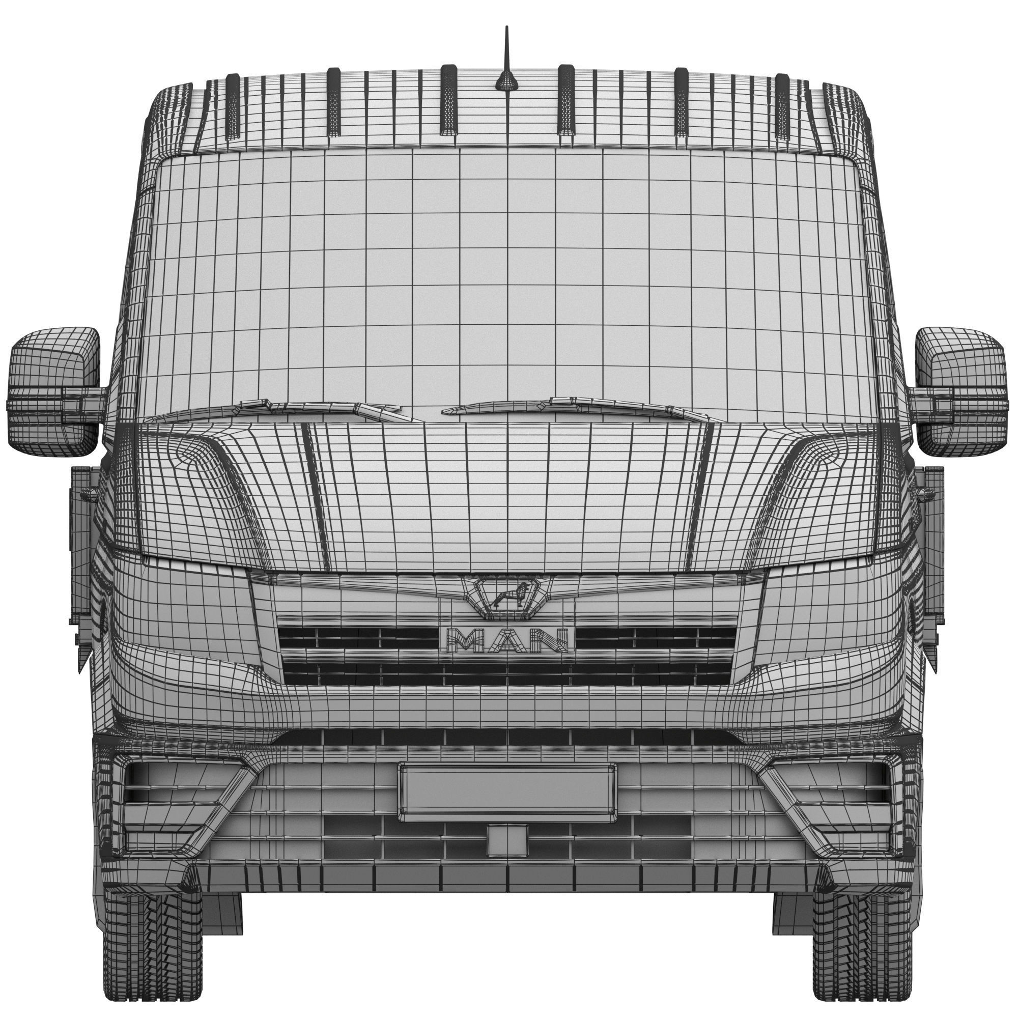 MAN TGE Flatbed Truck 3D model | CGTrader