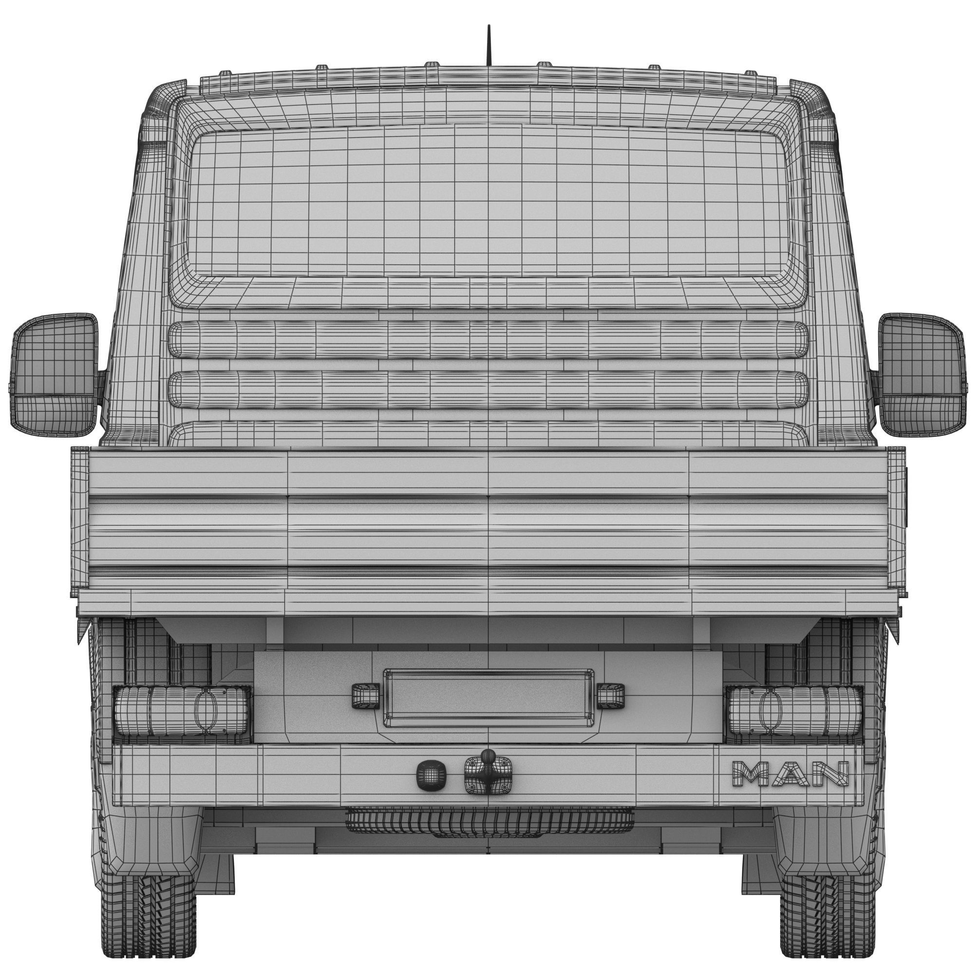MAN TGE Flatbed Truck 3D model | CGTrader
