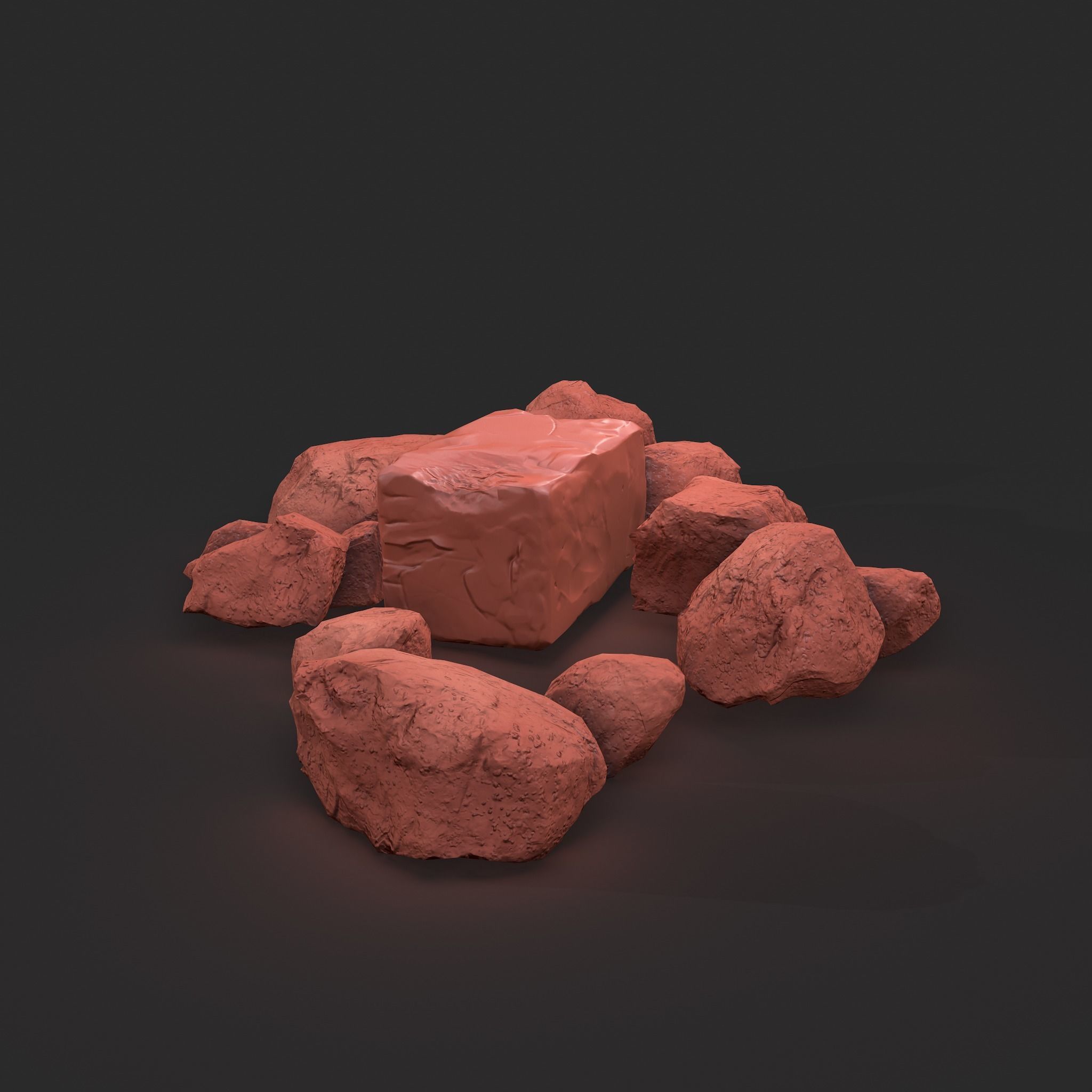 3D model Clay Chunks VR / AR / low-poly | CGTrader