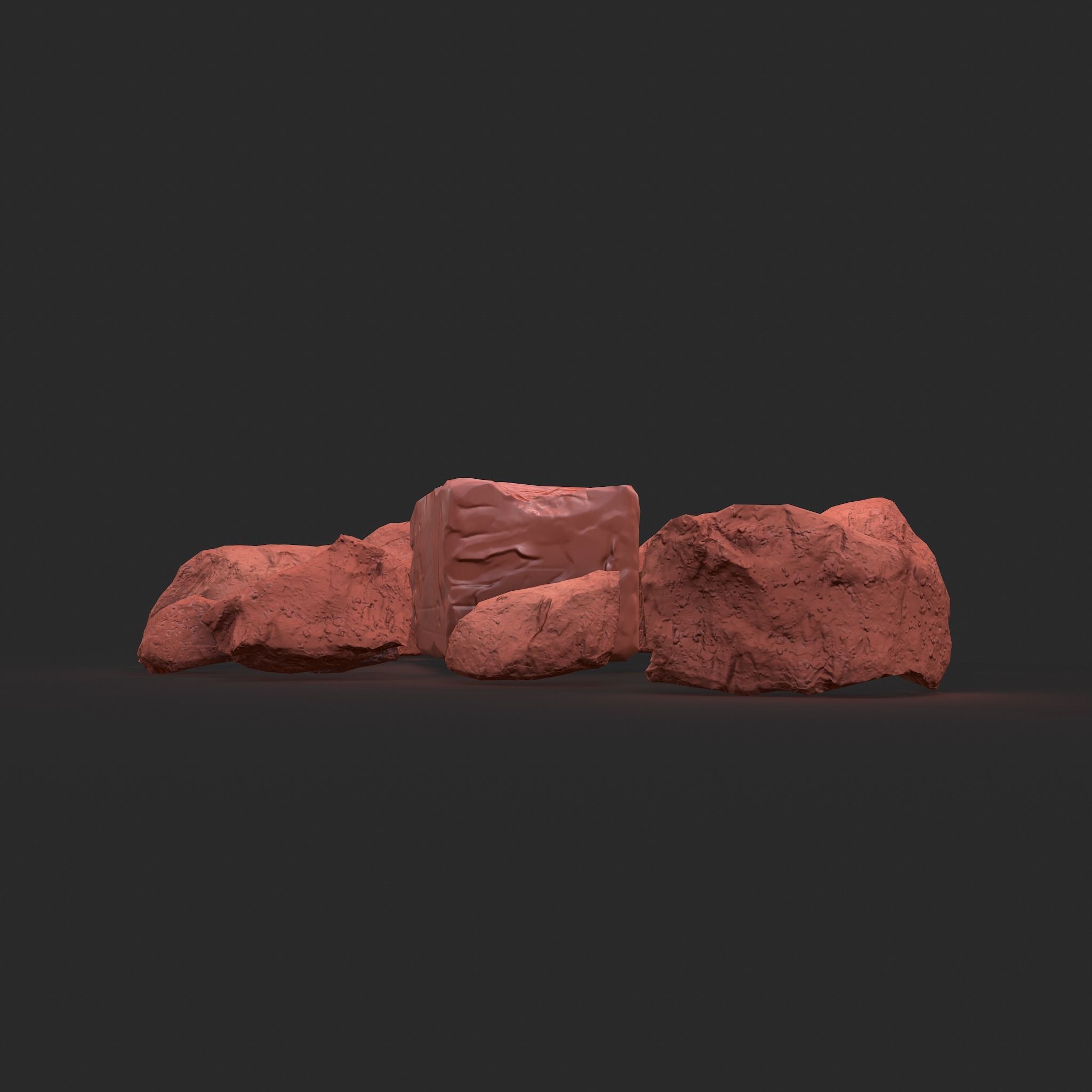3D model Clay Chunks VR / AR / low-poly | CGTrader