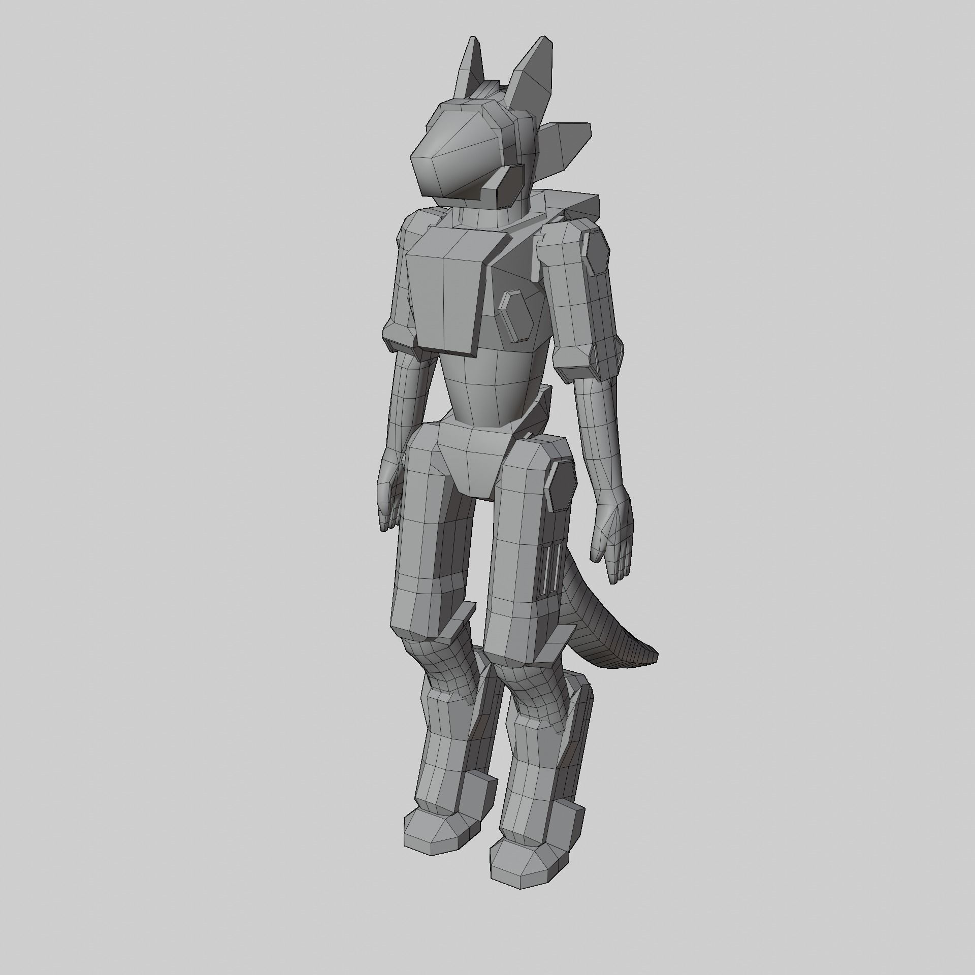 LowPoly Base Male Protogen free VR / AR / low-poly 3D model rigged ...