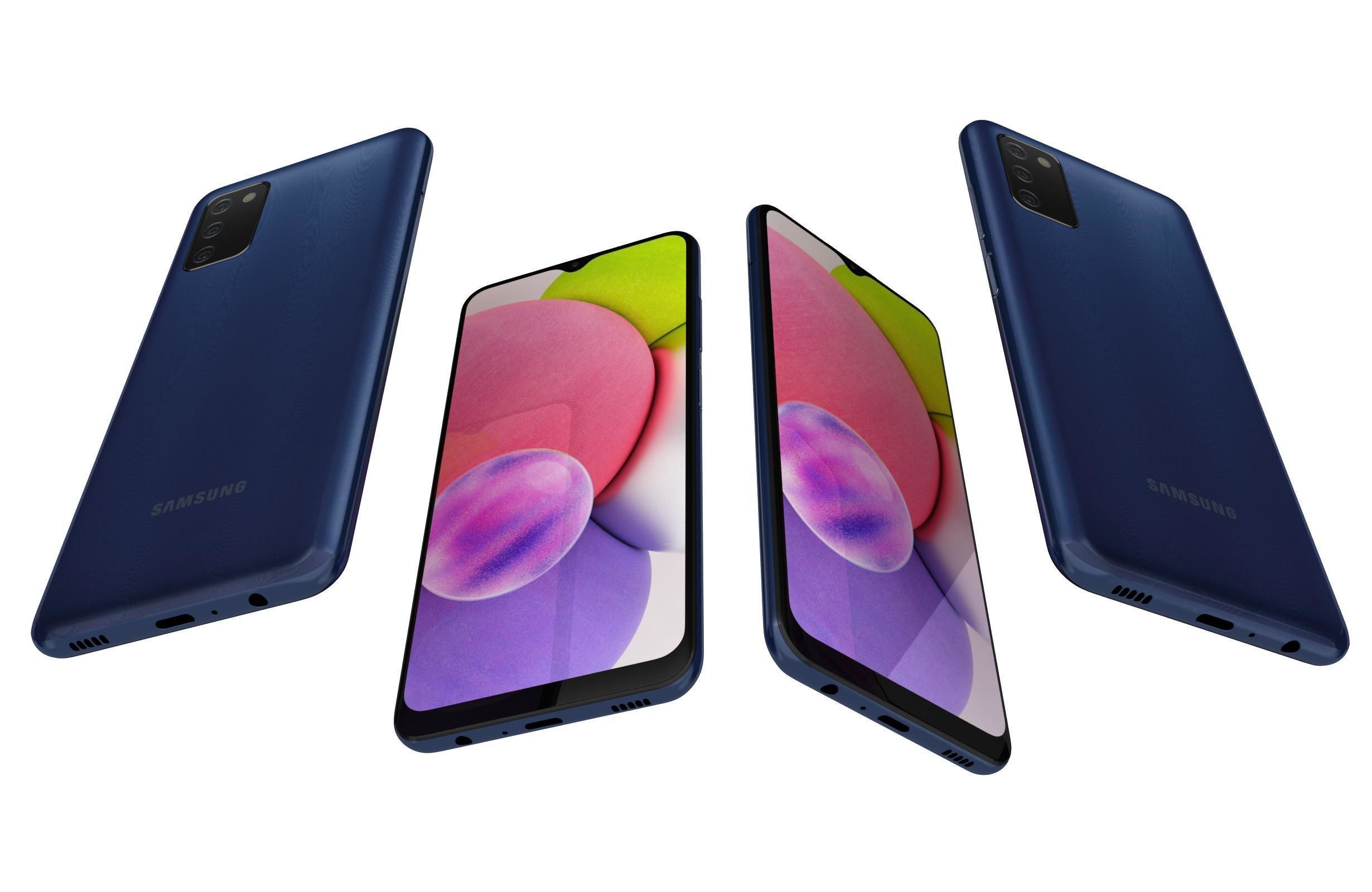 Samsung Galaxy A03s Blue 3D model | CGTrader