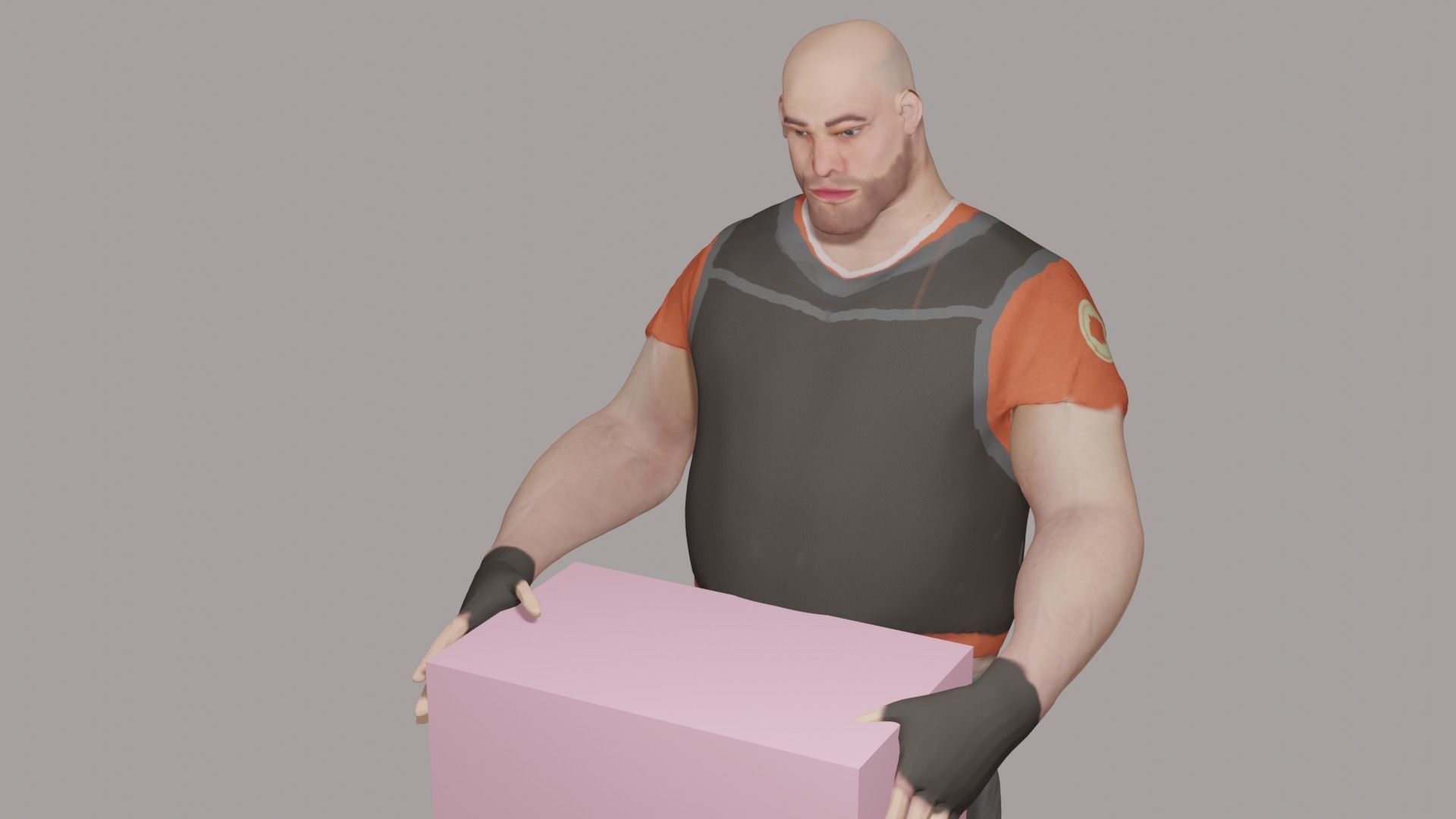 3D model Team fortress 2 inspired realistic heavy VR / AR / low-poly ...