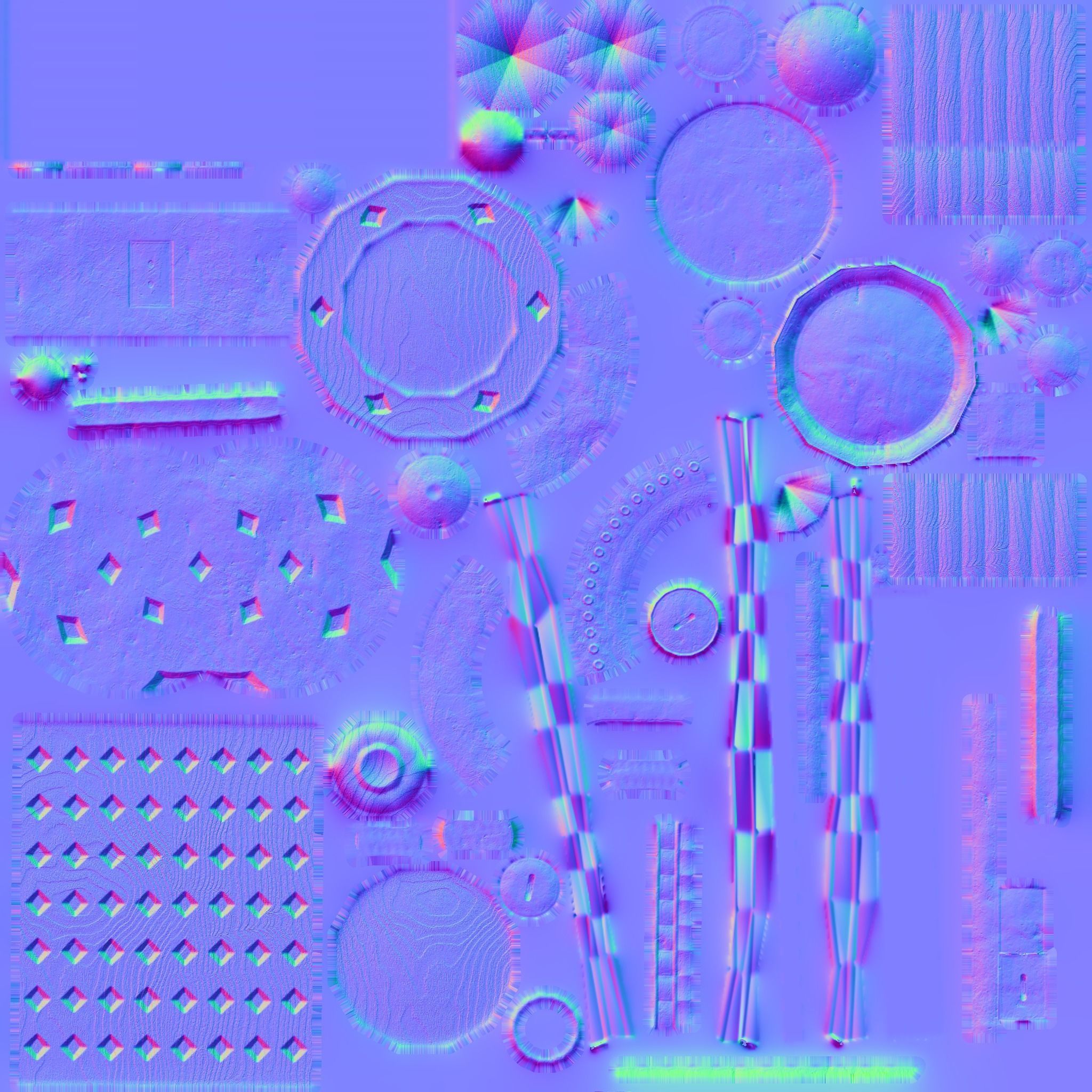 Modular Obstacles Pack 2 for Game Low-poly 3D model free VR / AR / low ...