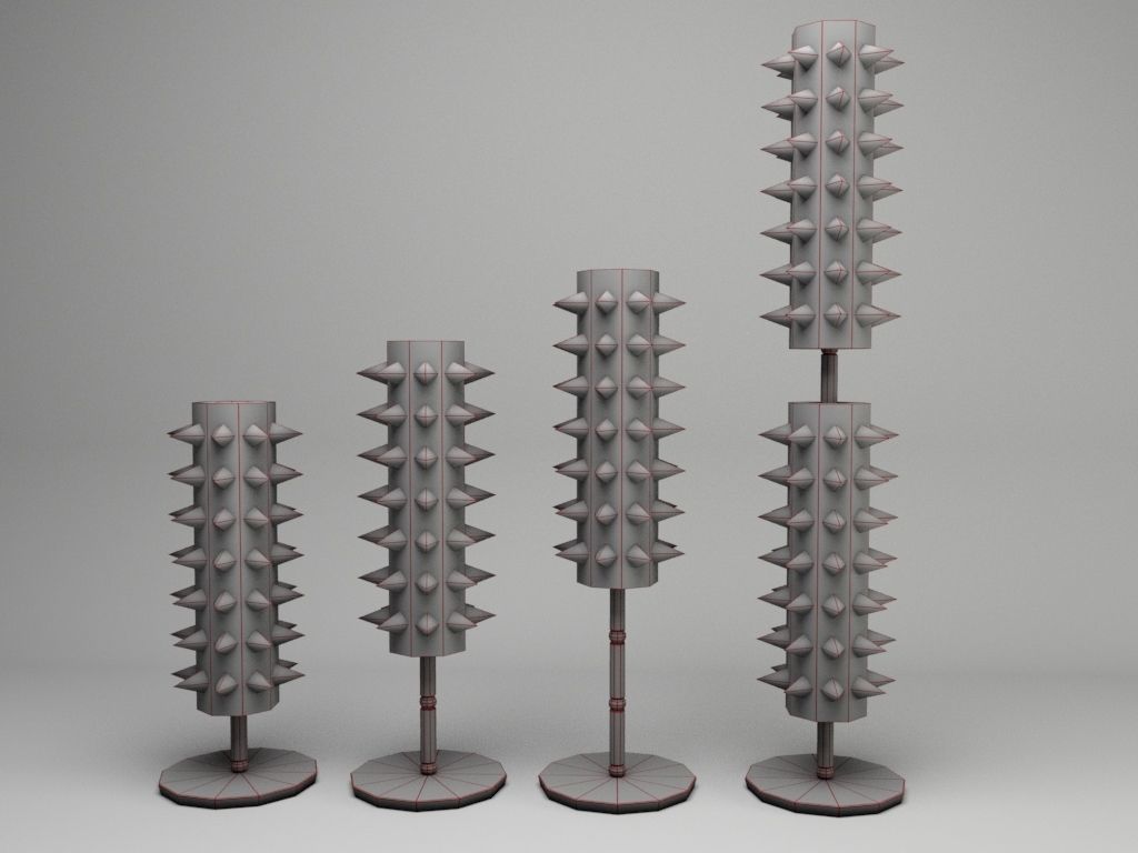 Modular Obstacles Pack 2 for Game Low-poly 3D model free VR / AR / low ...