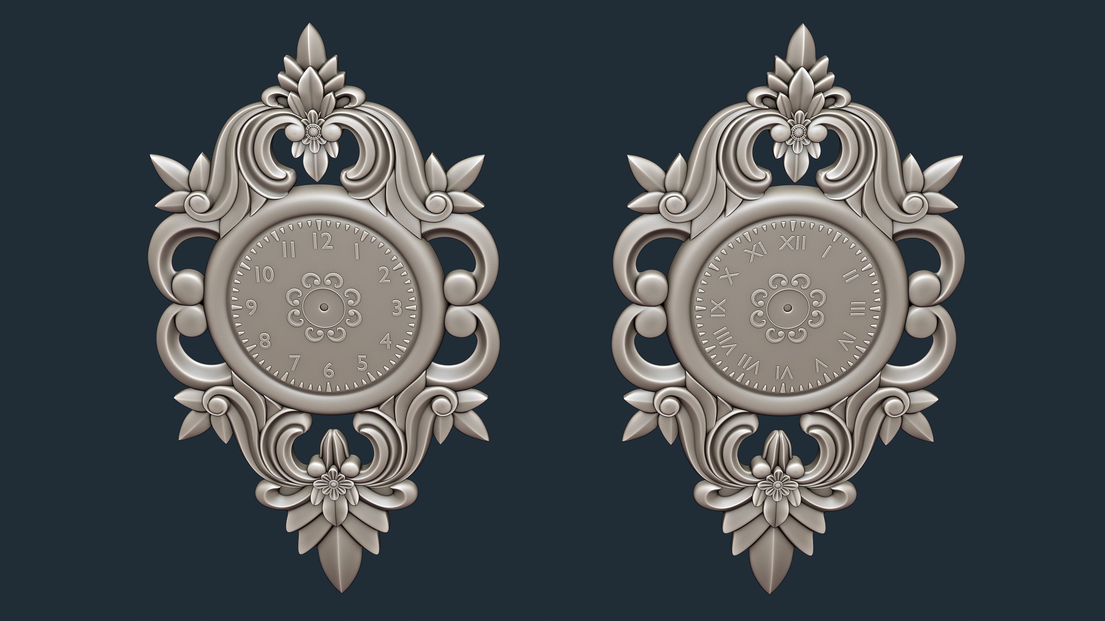 Wall Clock - 3D STL file for CNC 3D model | CGTrader