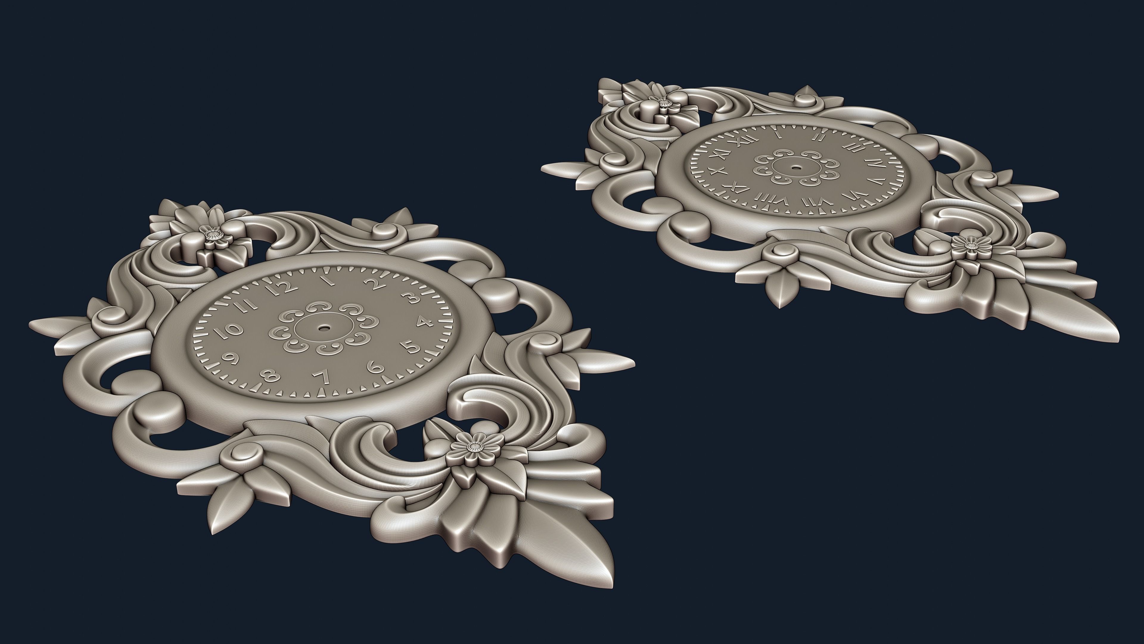 Wall Clock - 3D STL file for CNC 3D model | CGTrader