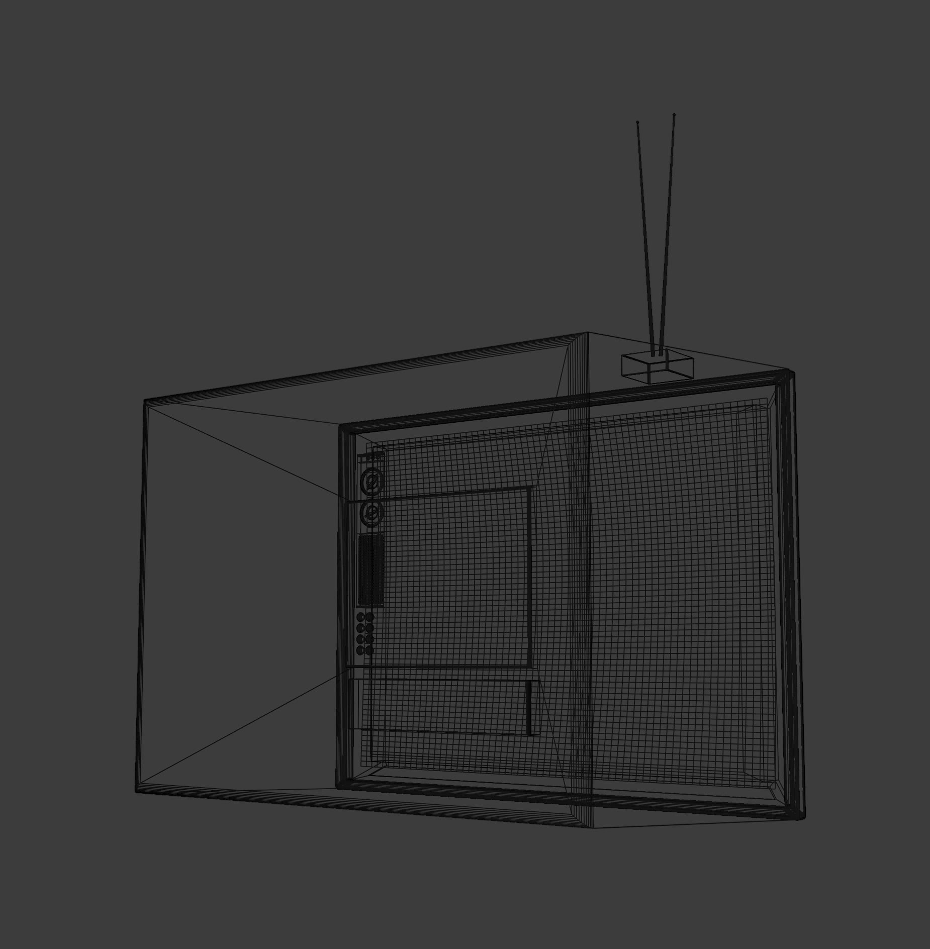 3D model Old School TV - Low Poly VR / AR / low-poly | CGTrader