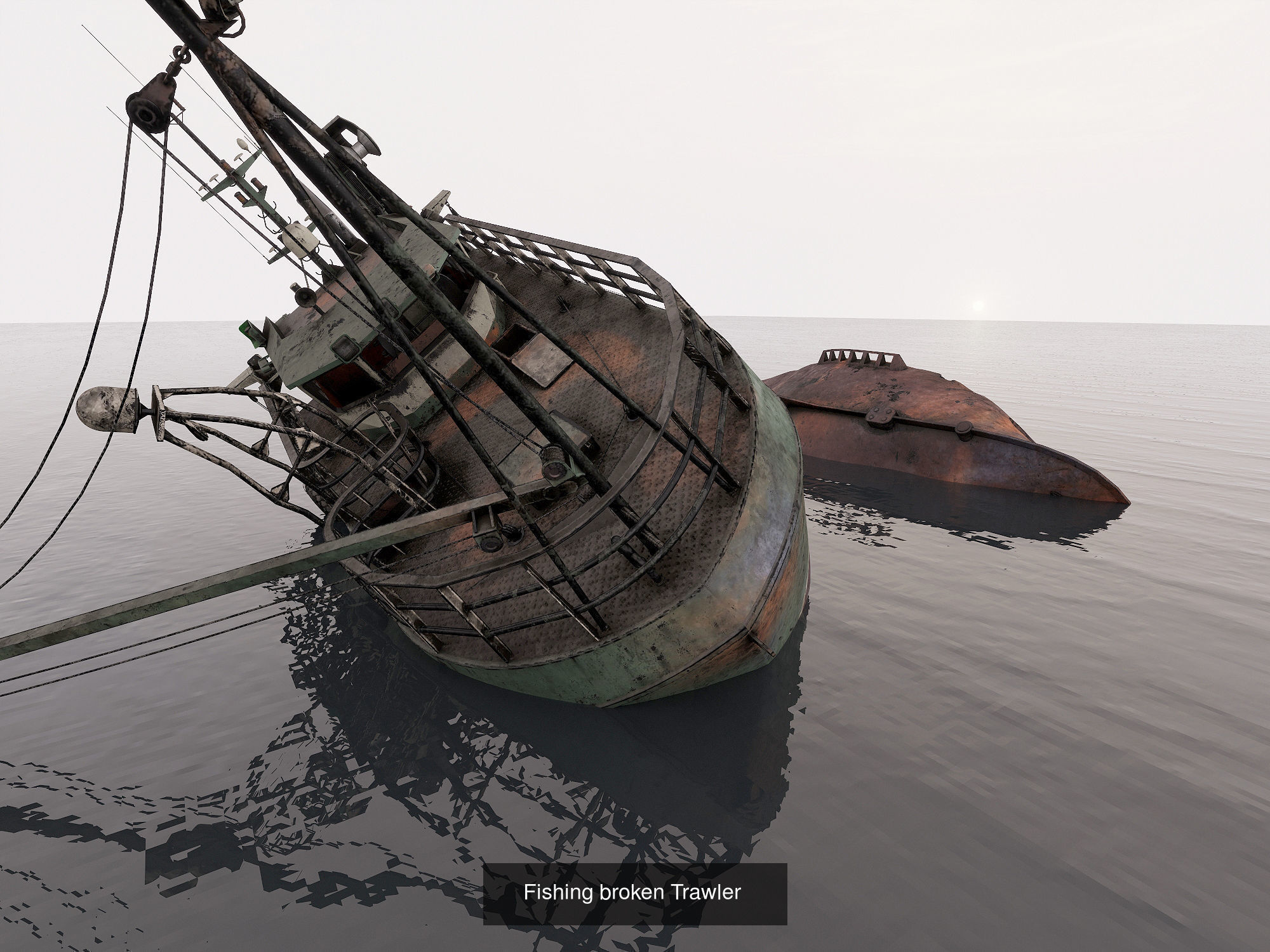 Collection of wrecked ships 01 | CGTrader