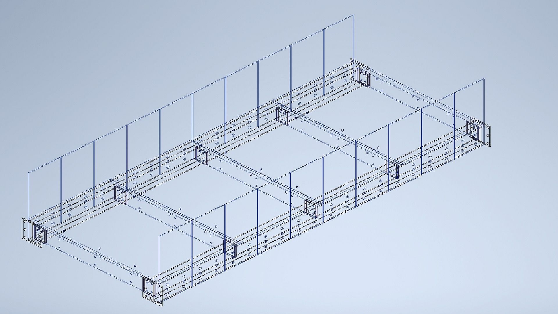Glass bridge walkway skylight railing steel bridge 3D model 3D ...