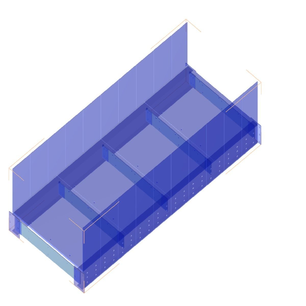 Glass bridge walkway skylight railing steel bridge 3D model 3D ...