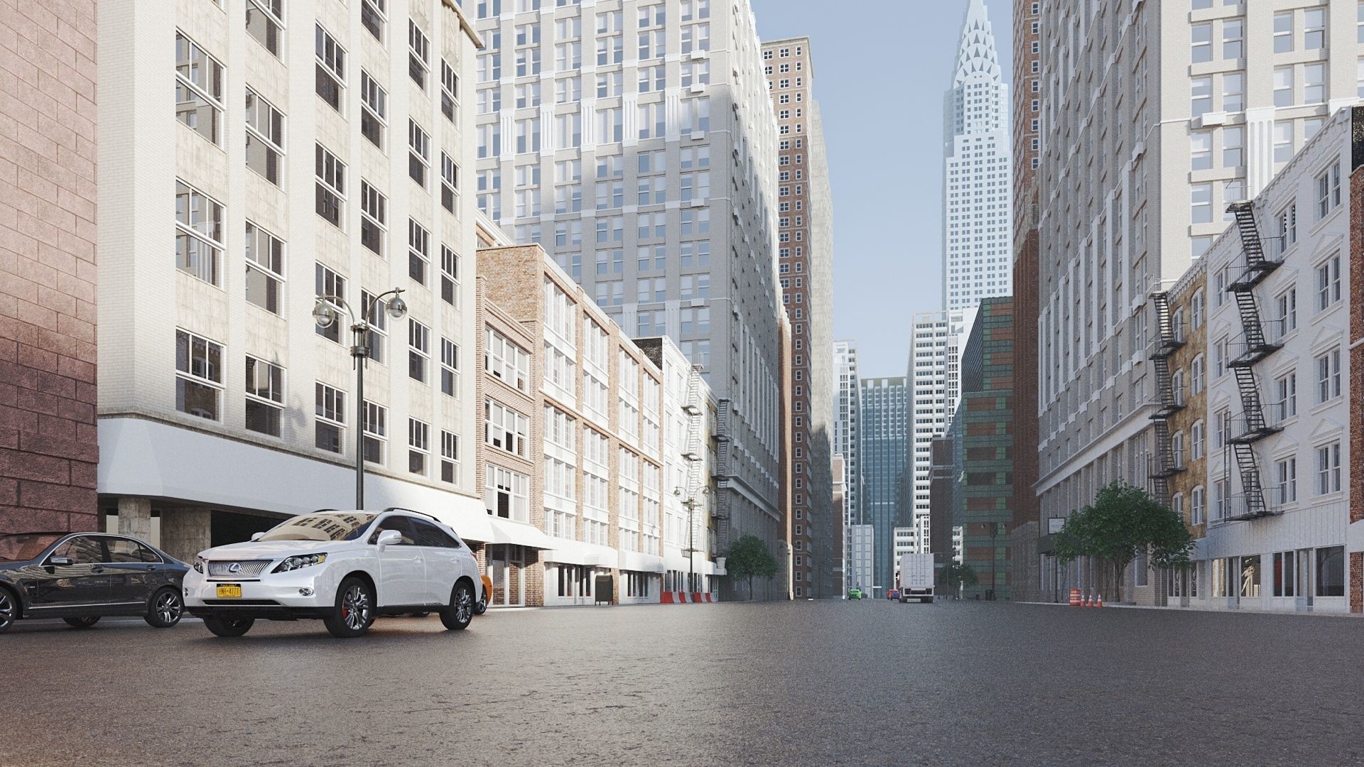 New York City Street scene 3D model | CGTrader