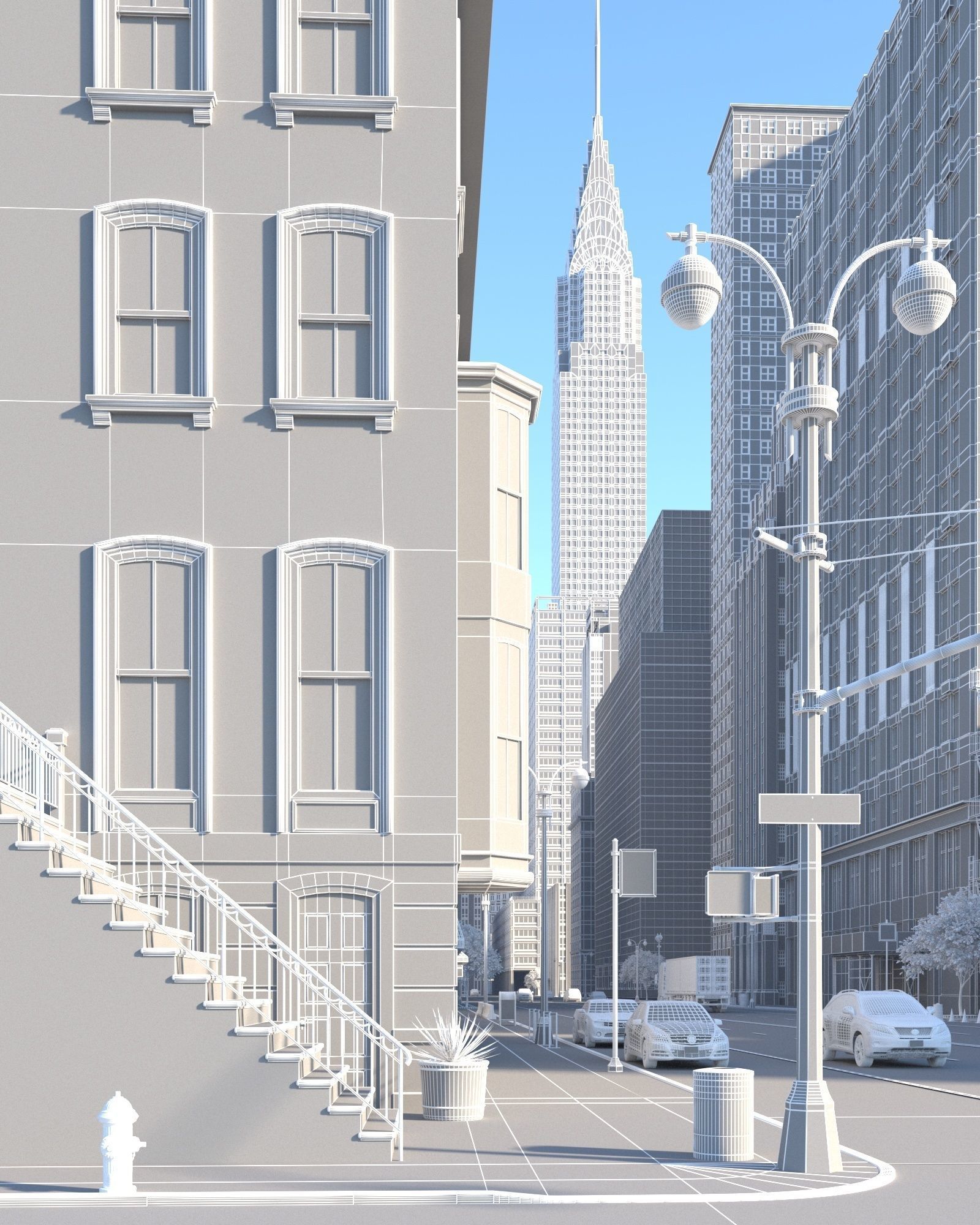 New York City Street scene 3D model | CGTrader