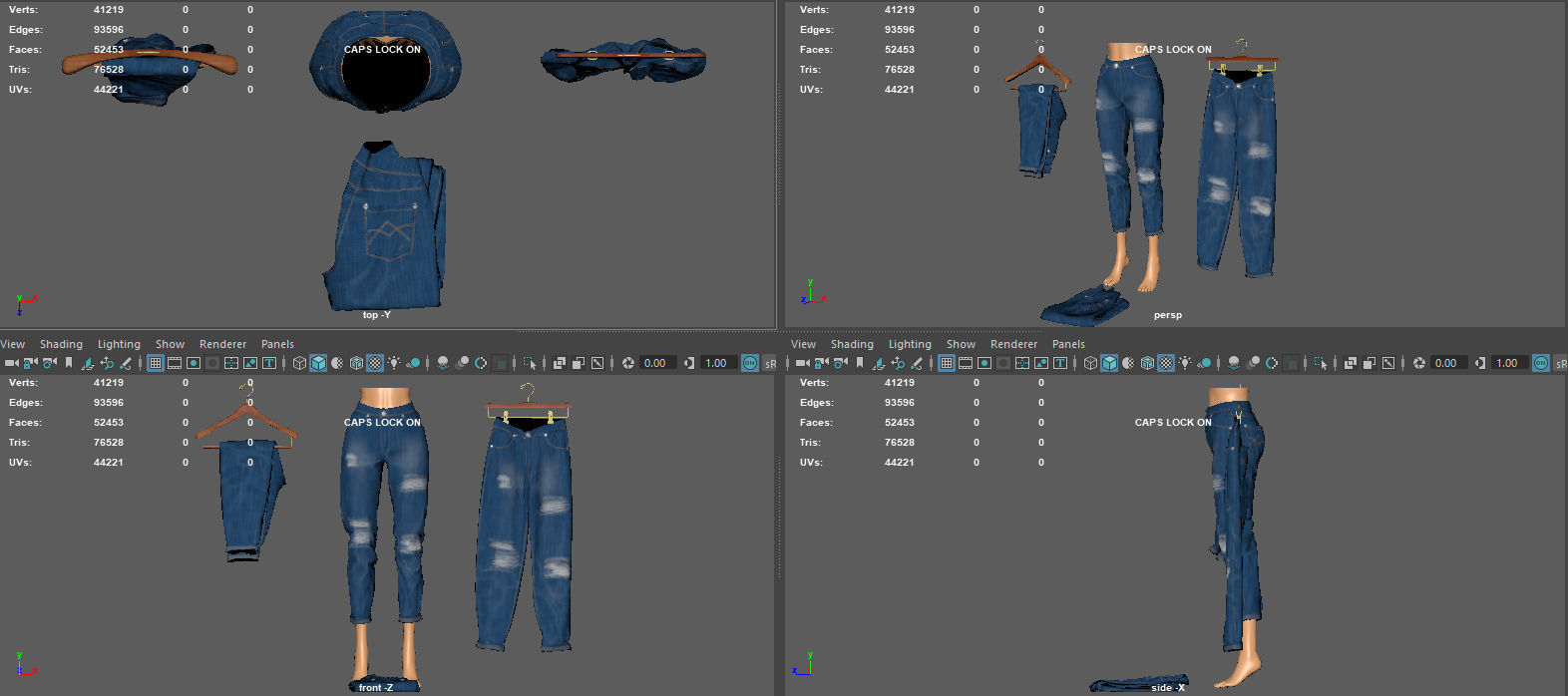 3D model JEANS PACK VR / AR / low-poly | CGTrader