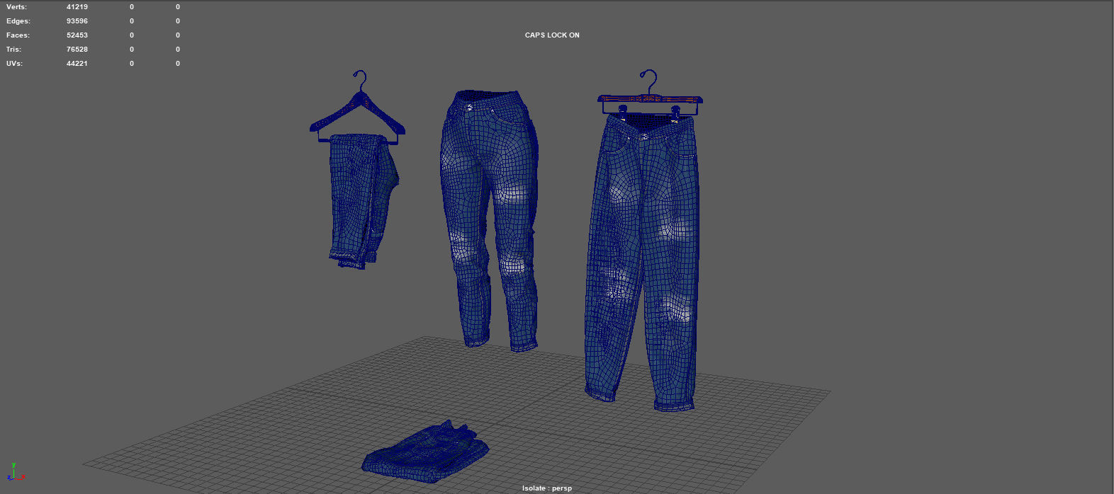3D model JEANS PACK VR / AR / low-poly | CGTrader