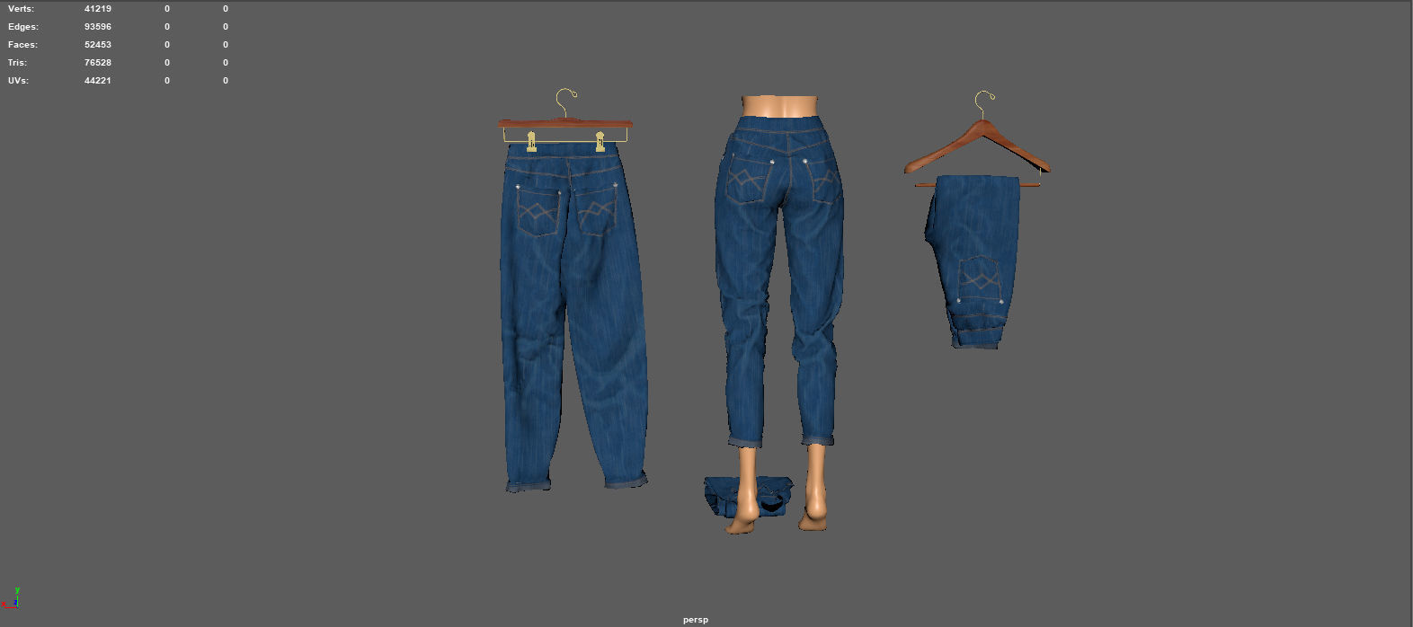 3D model JEANS PACK VR / AR / low-poly | CGTrader
